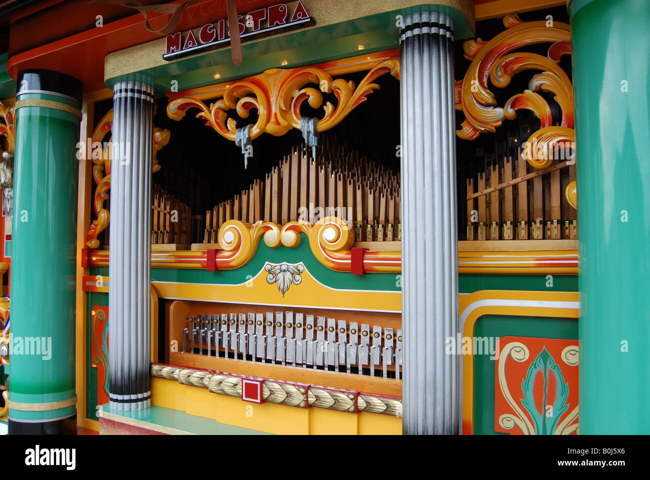 detail of Decap Magistra street organ at annual display in Roermond the ...