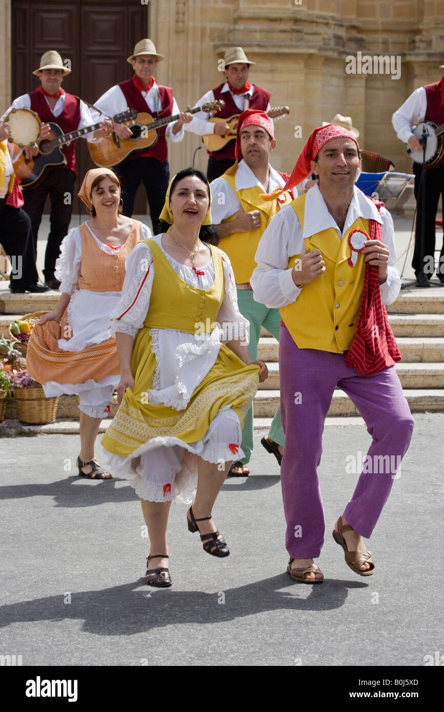 Traditional Folk Dancers Victoria Gozo Malta Stock Photo - Alamy