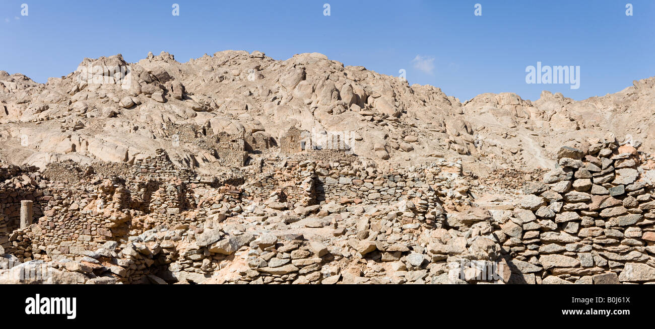 Panorama of the Roman town and fort at Mons Claudianus, Eastern Desert ...