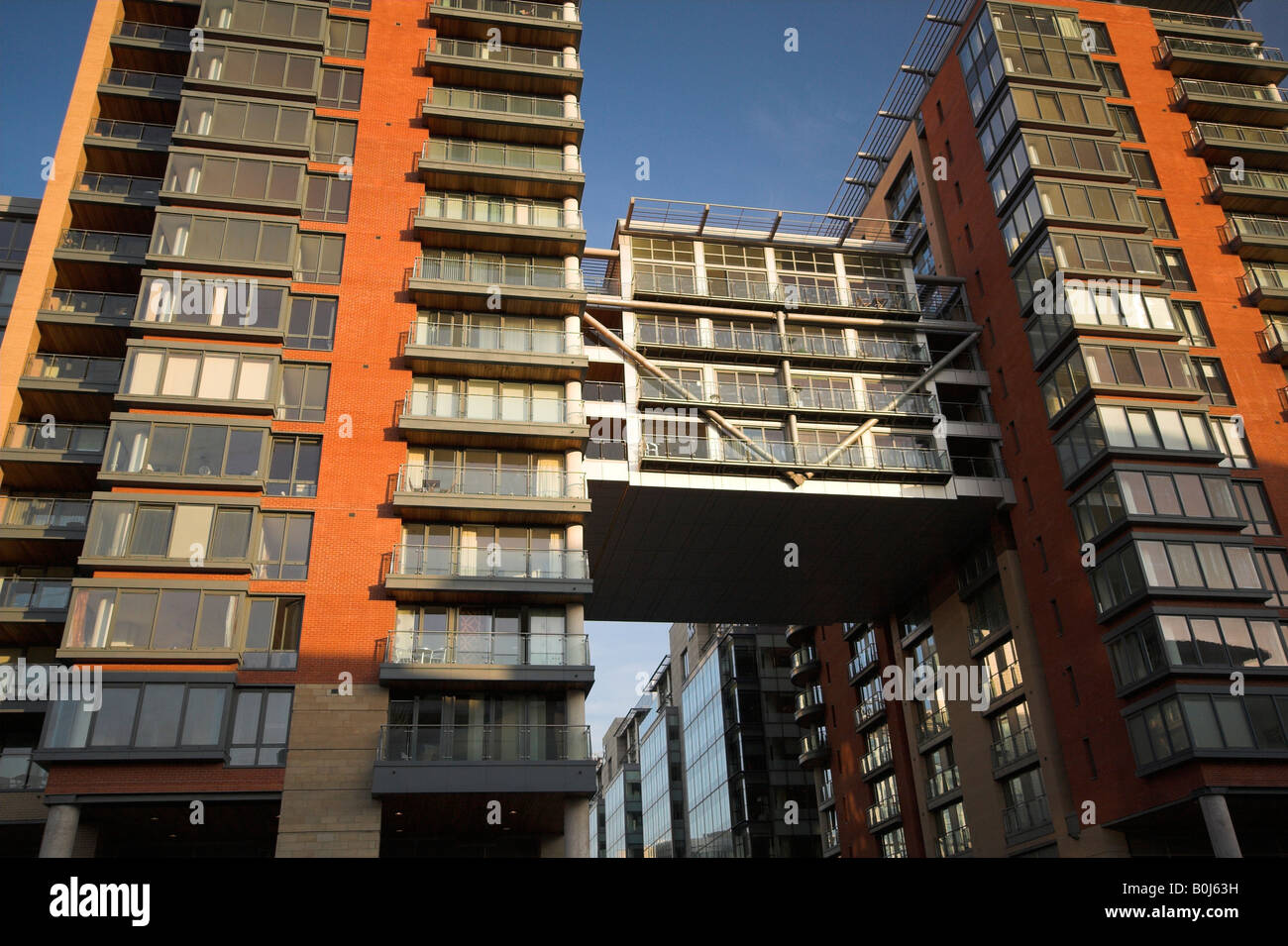Leftbank apartments, Spinningfields, on the River Irwell, Manchester ...