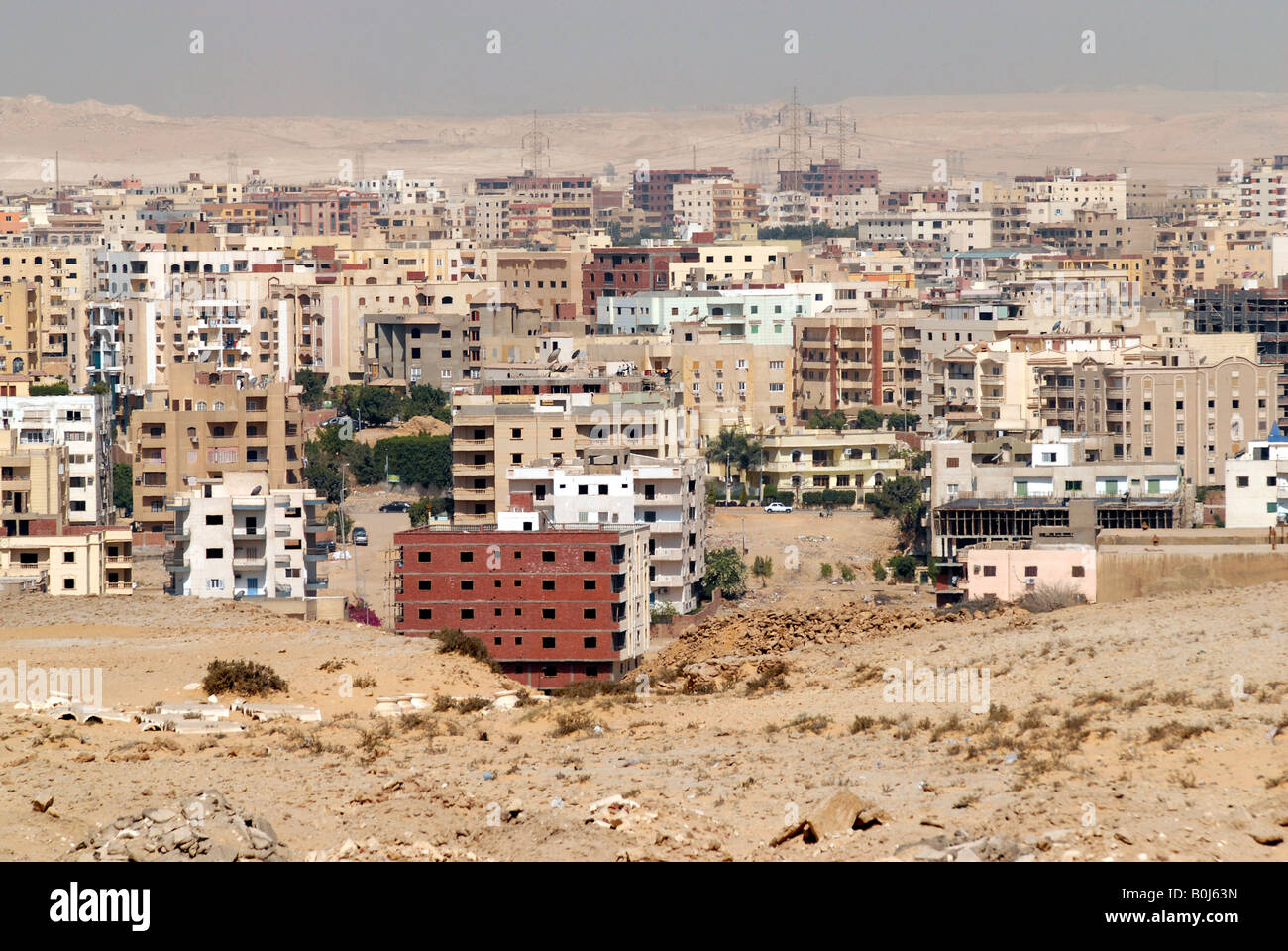 View of residential housing in the Cairo suburb of Giza Egypt Stock ...