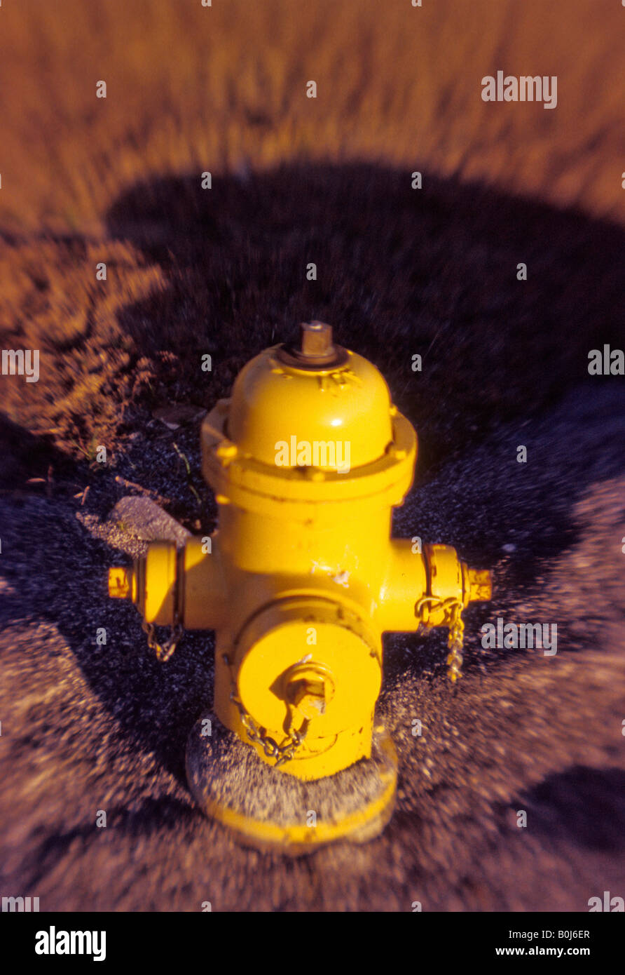 yellow fire hydrant outdoors Stock Photo - Alamy