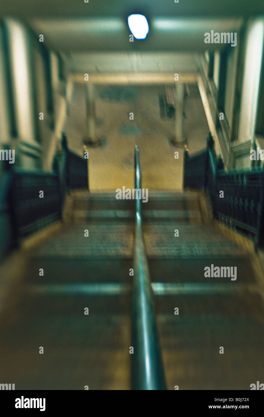 Staircase to railroad train platform Stock Photo - Alamy