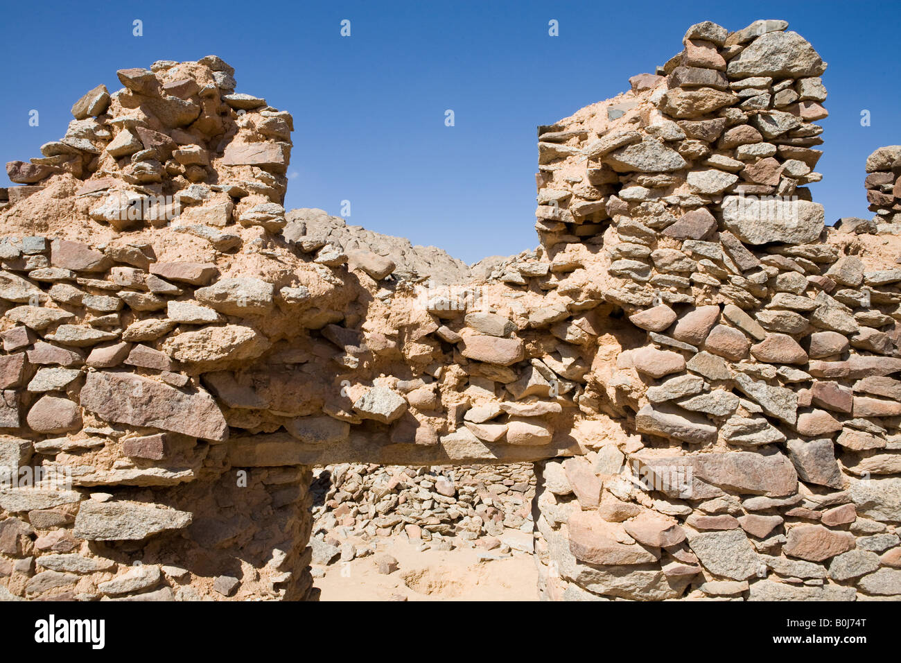 The Roman town and fort at Mons Claudianus, Eastern Desert, Egypt Stock ...