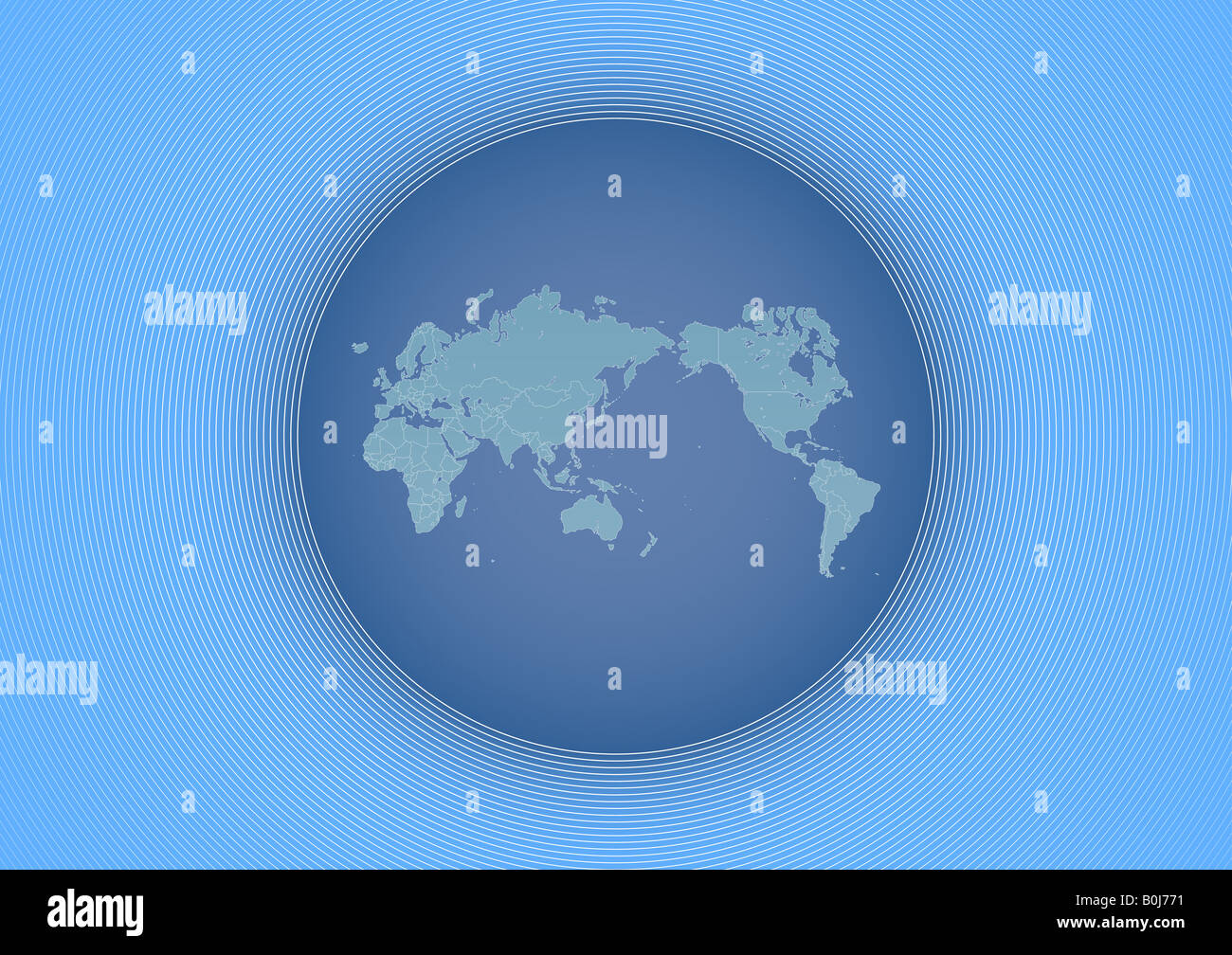 Illustration of the world globe stylized with the world map in perfect ...