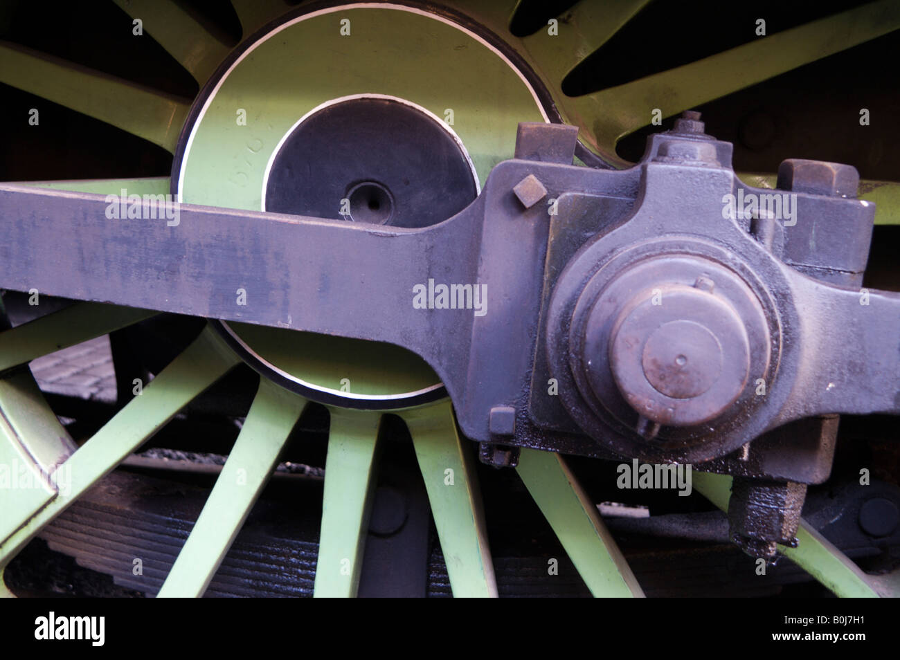 Linkage on steam engine (locomotive) on the Bluebell Railway, Sussex ...