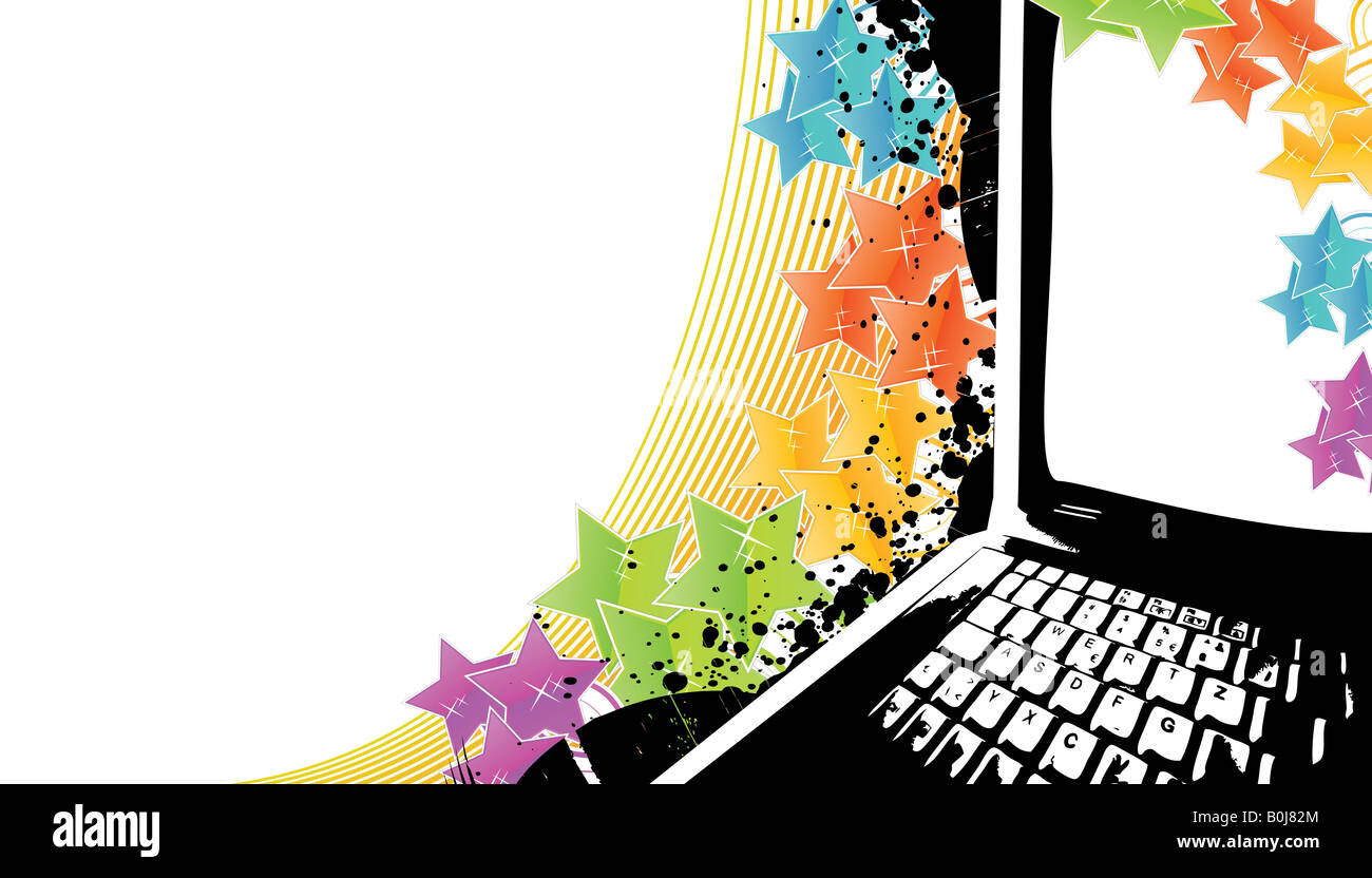 Vector illustration of a stylish technology celebration background with ...