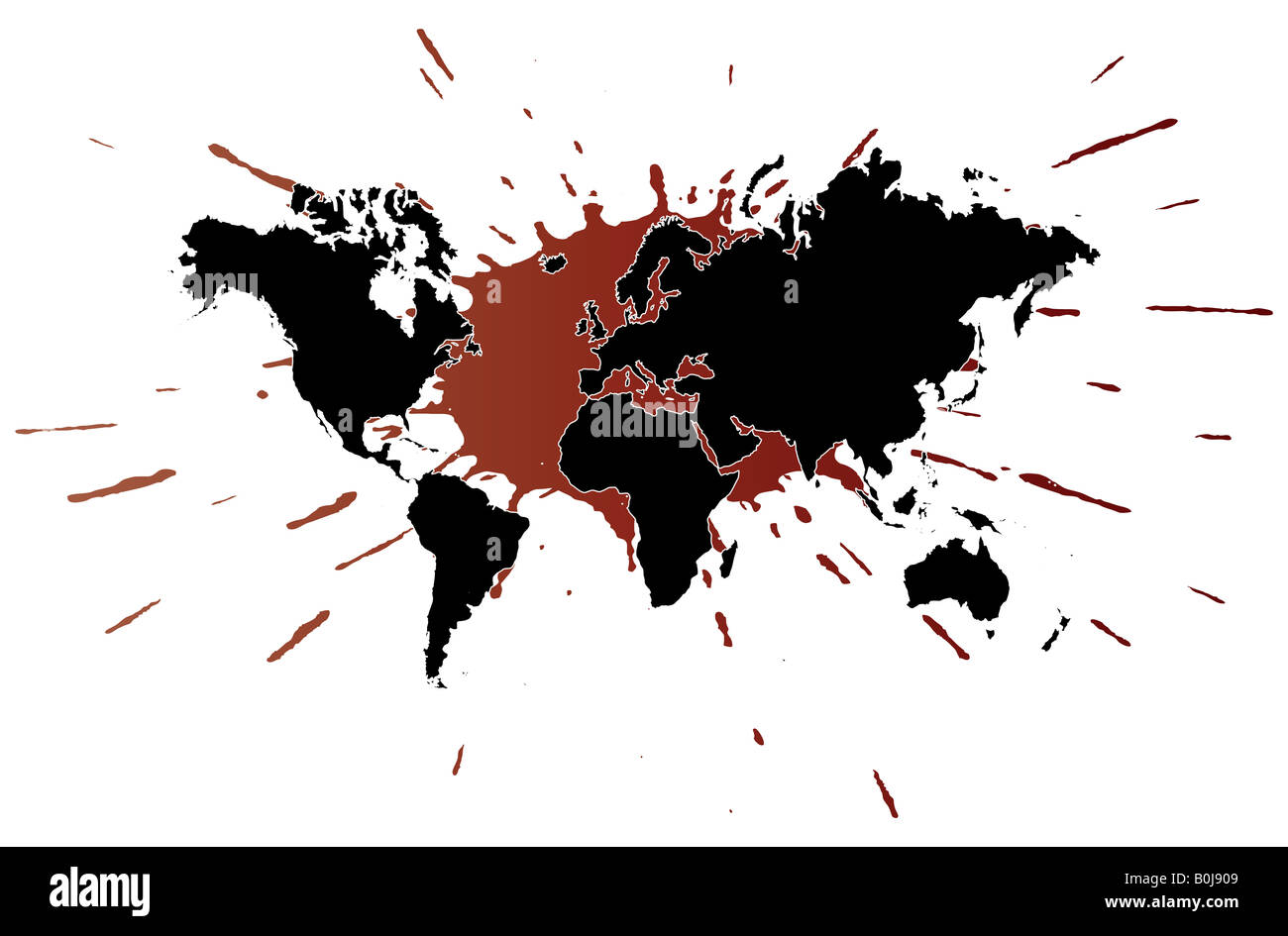 grunge map of the world Stock Photo - Alamy