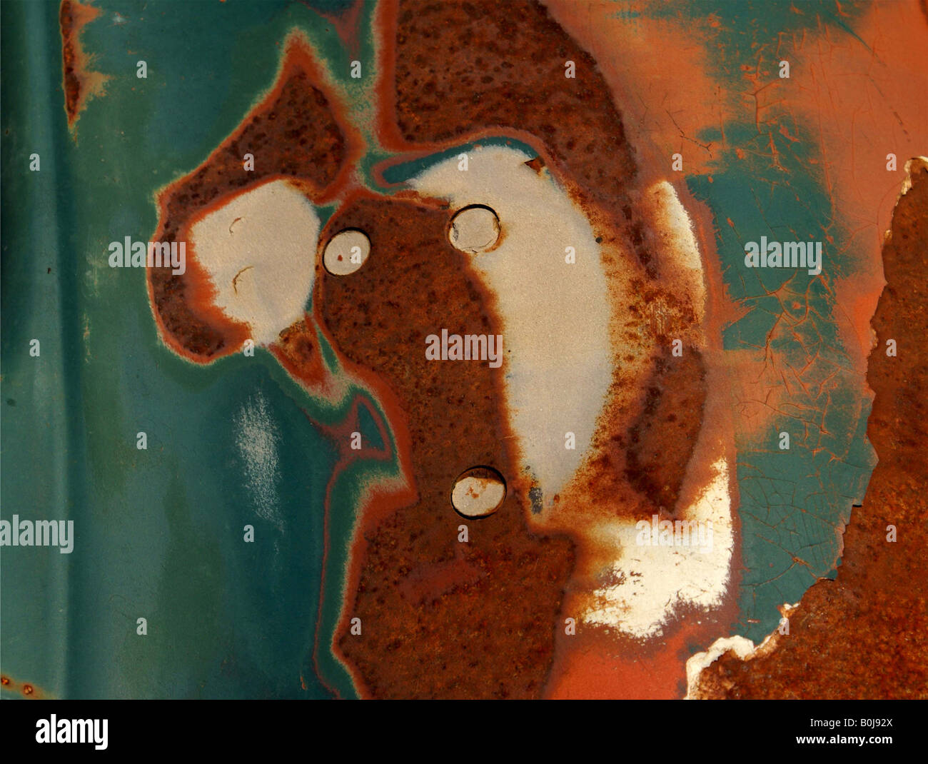 rust green and white pattern on junk Stock Photo - Alamy