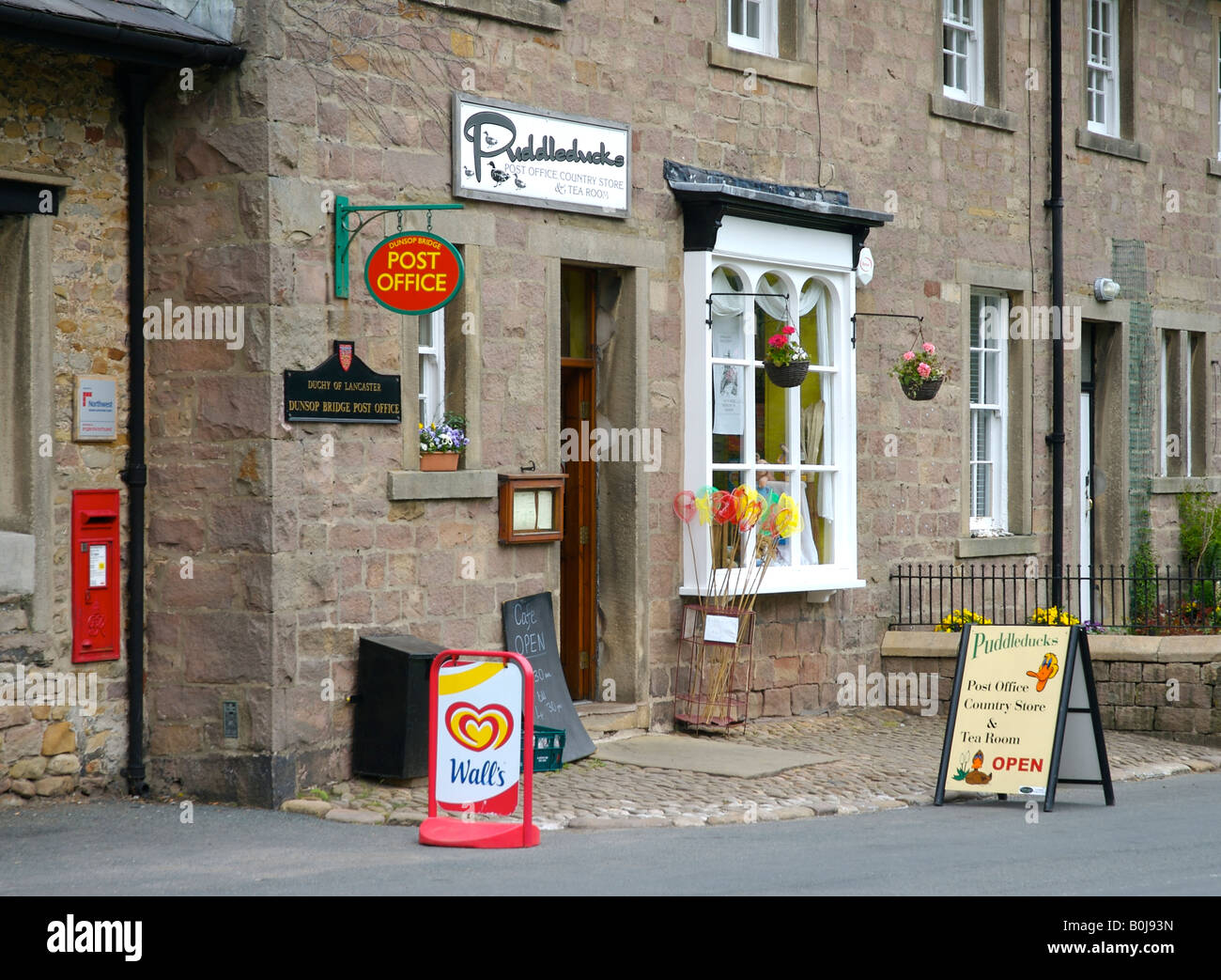 Post Office at Dunsop Bridge, Trough of Bolwand, Lancashire, England UK ...