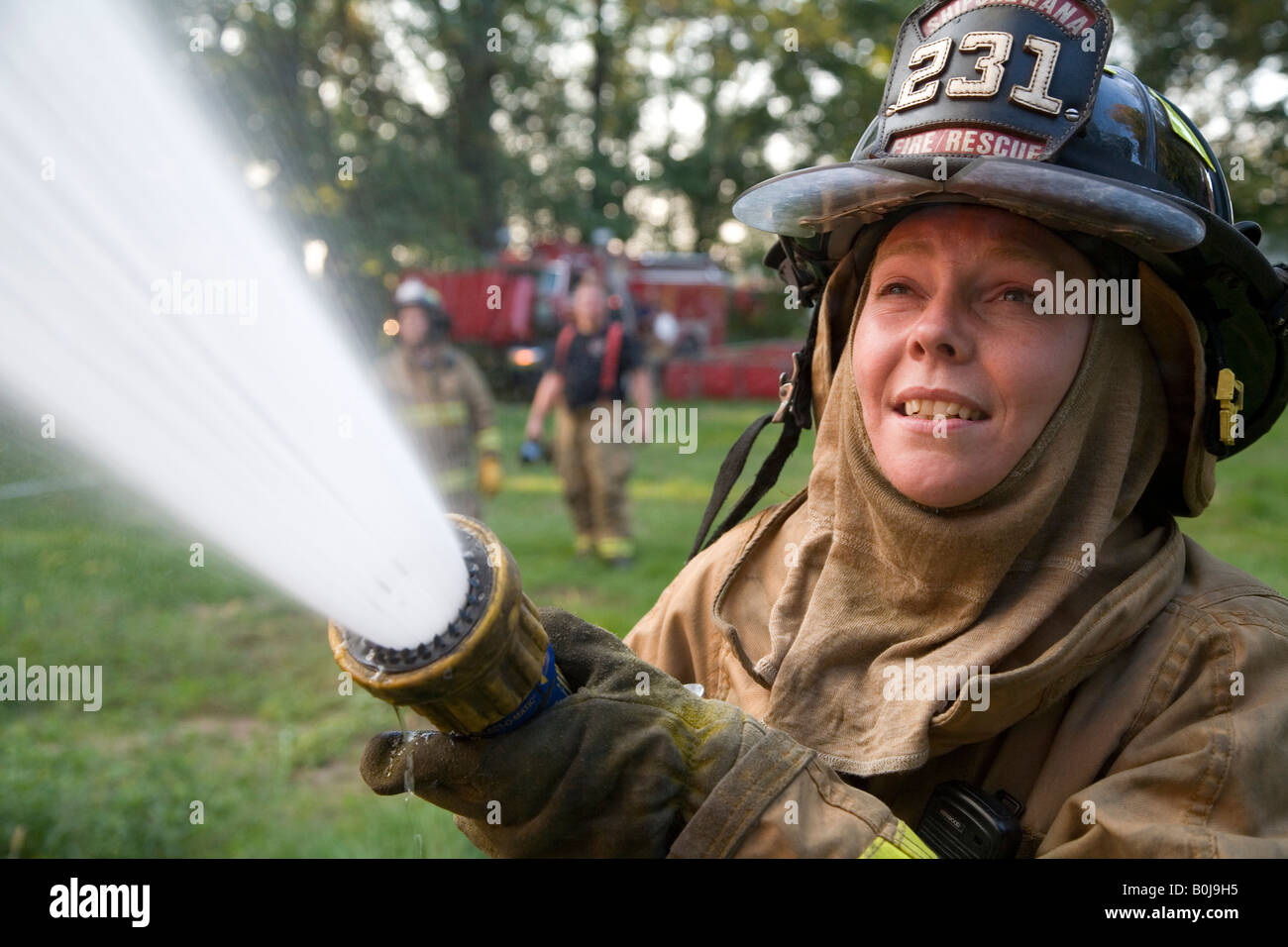 Woman fire fighter hi-res stock photography and images - Alamy