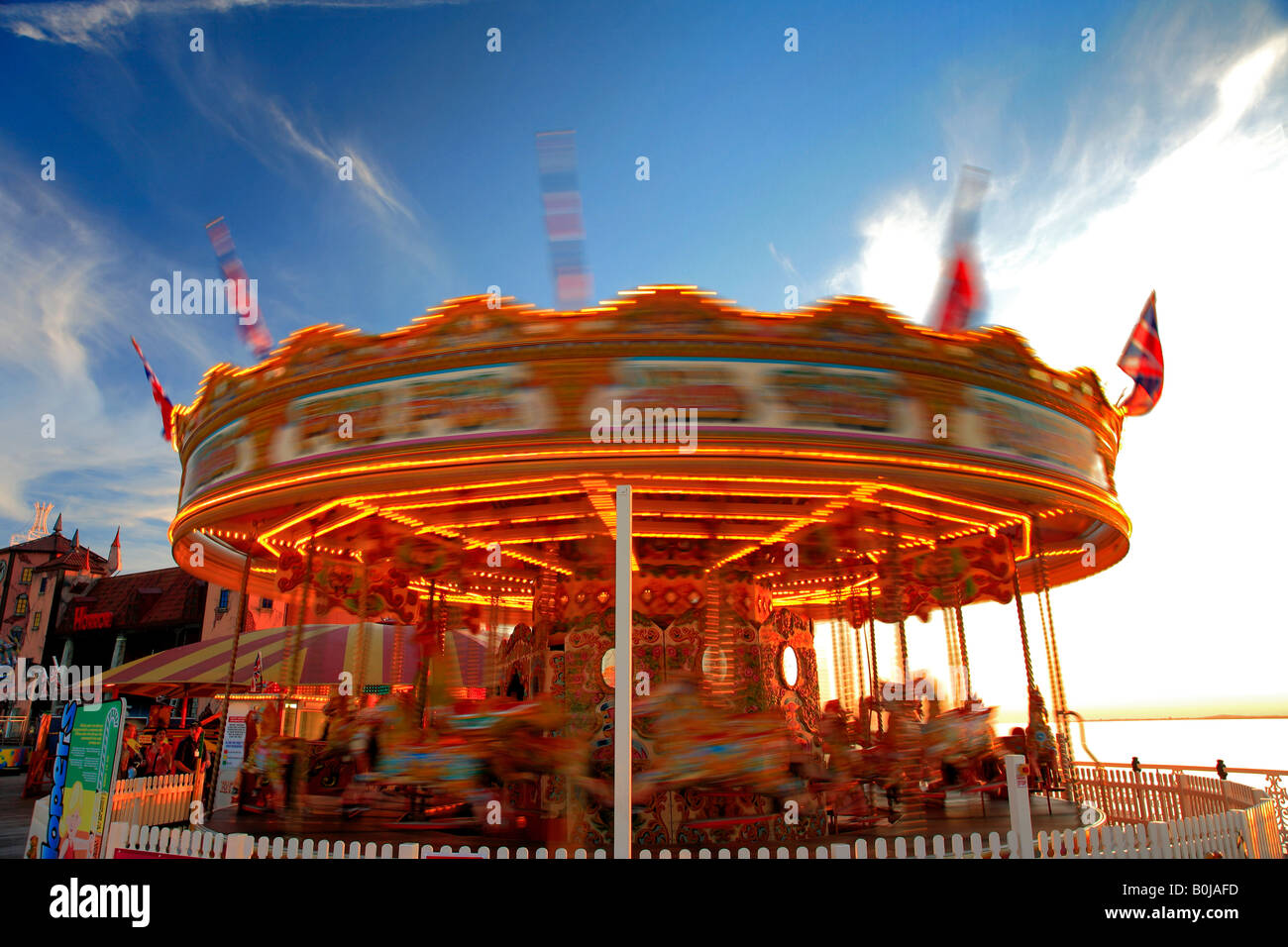 Carousel Horses Funfair Palace Pier Brighton Sussex England Britain UK ...