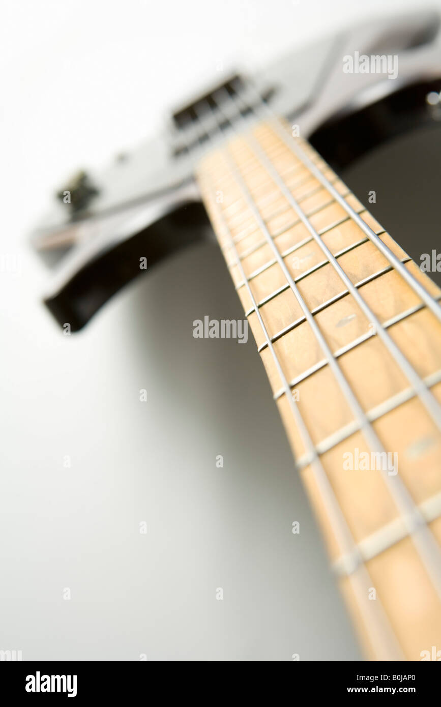 Electric bass guitar with four strings Stock Photo - Alamy