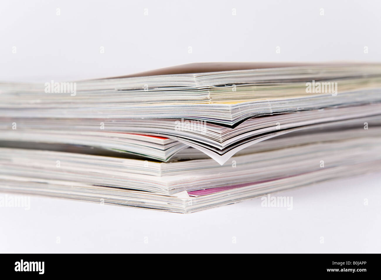 Stack of glossy periodical magazines Stock Photo - Alamy