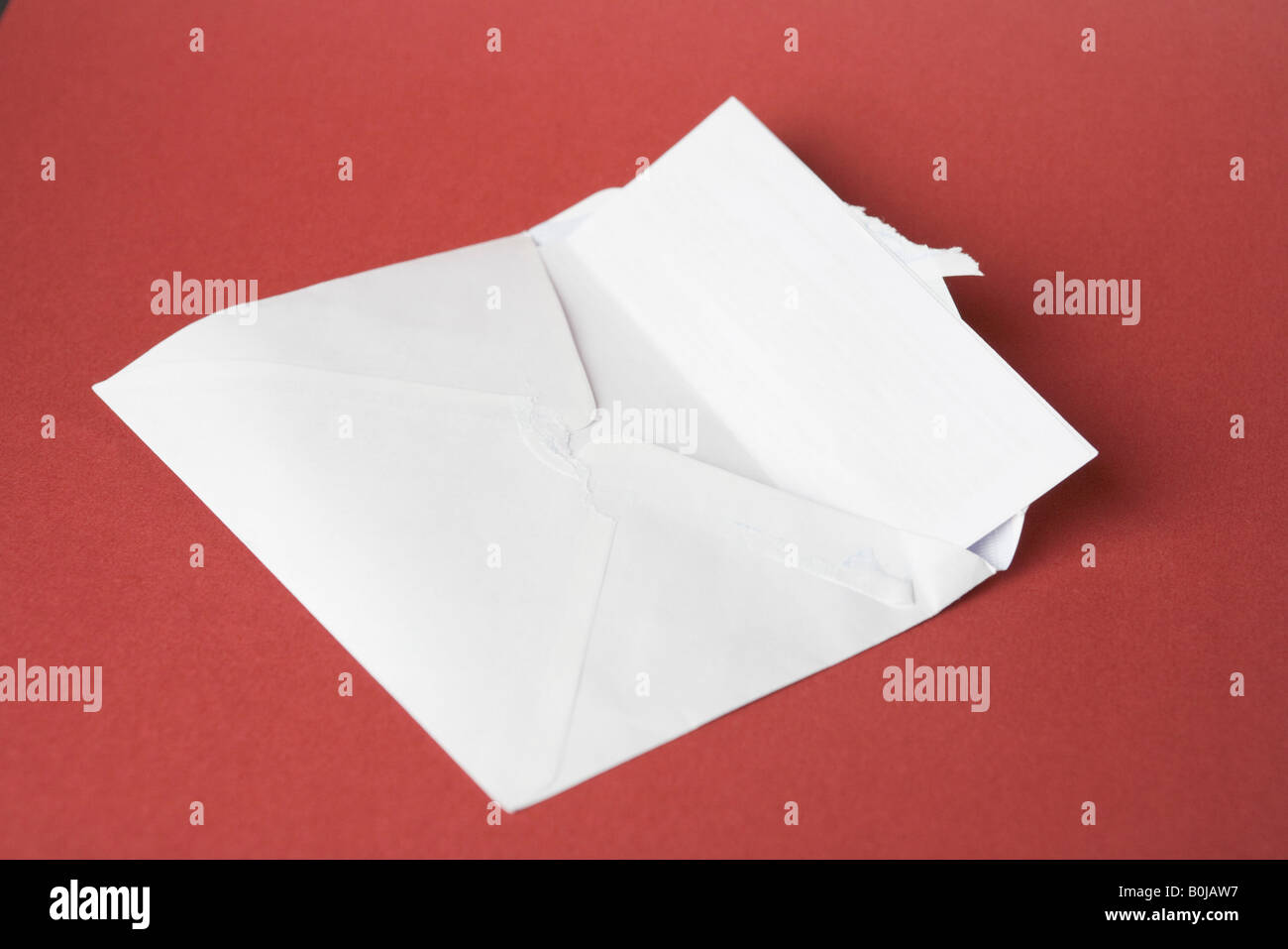 Opened envelope and letter still life photo Stock Photo - Alamy