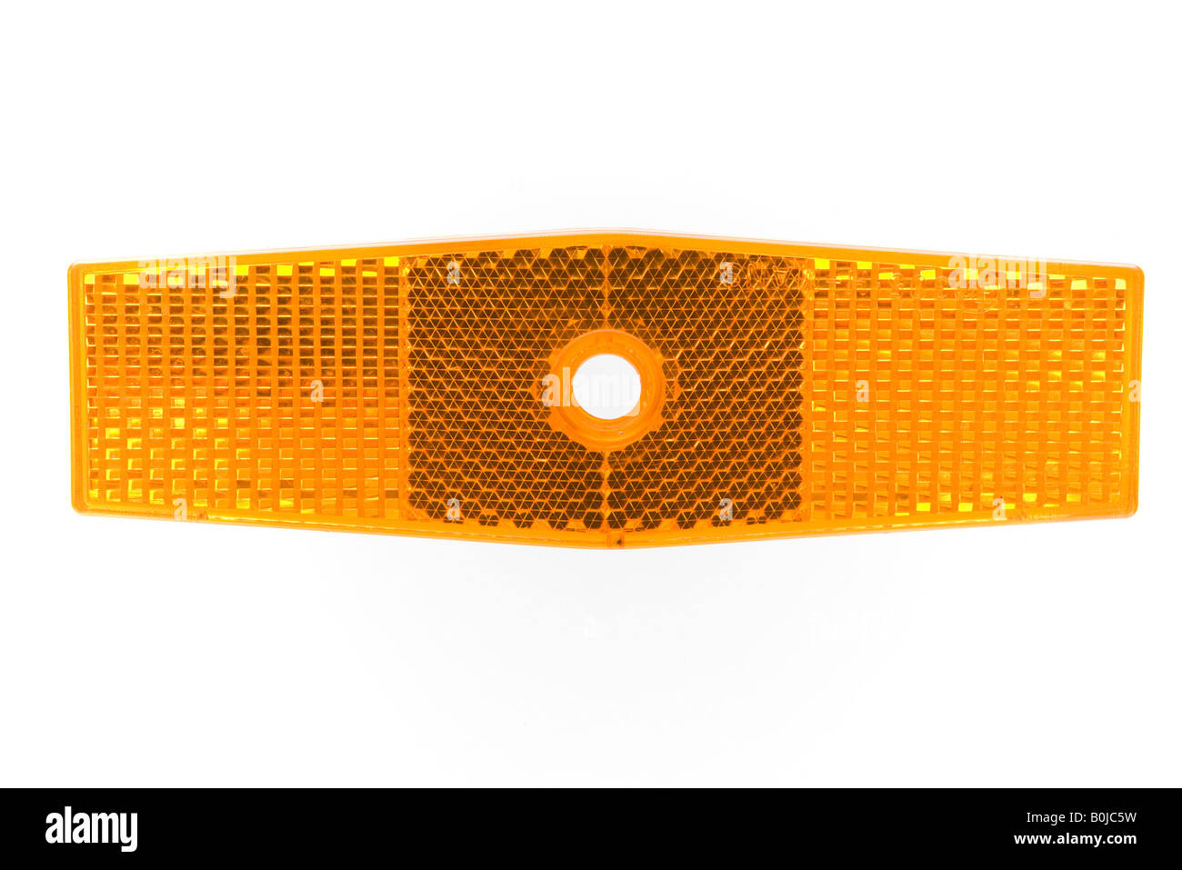 Bicycle reflector on a white background Stock Photo - Alamy