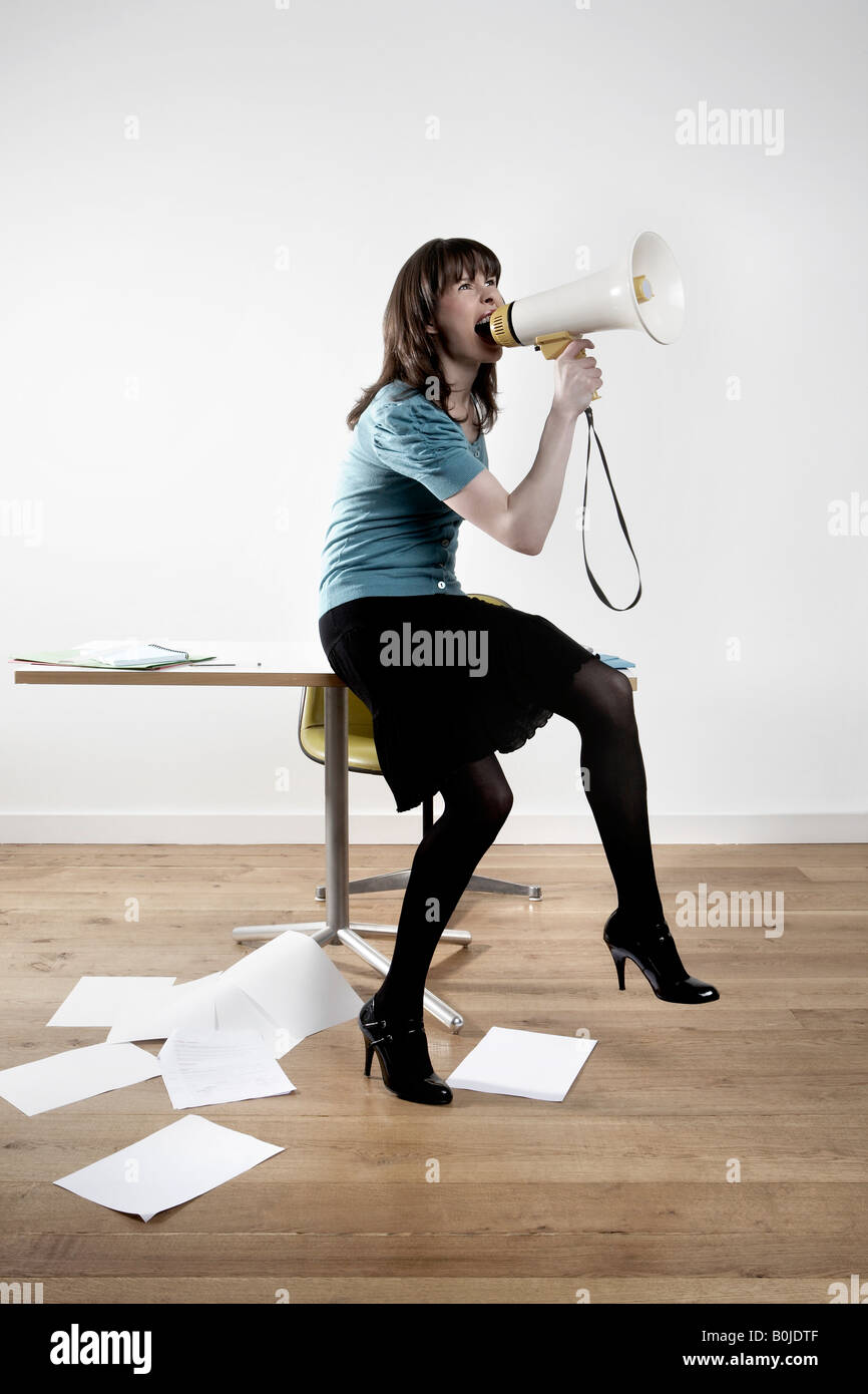 One woman only sitting white background full length hi-res stock ...