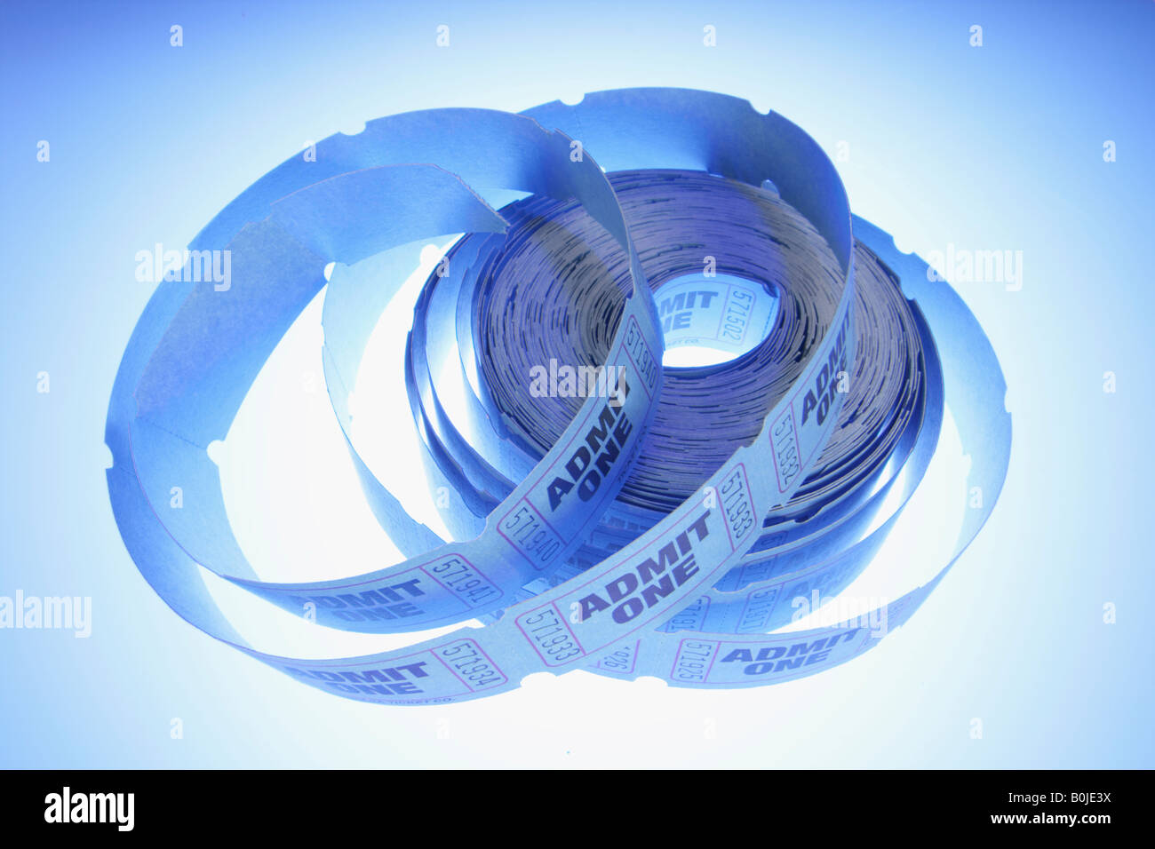 Reel of Movie Tickets Stock Photo - Alamy