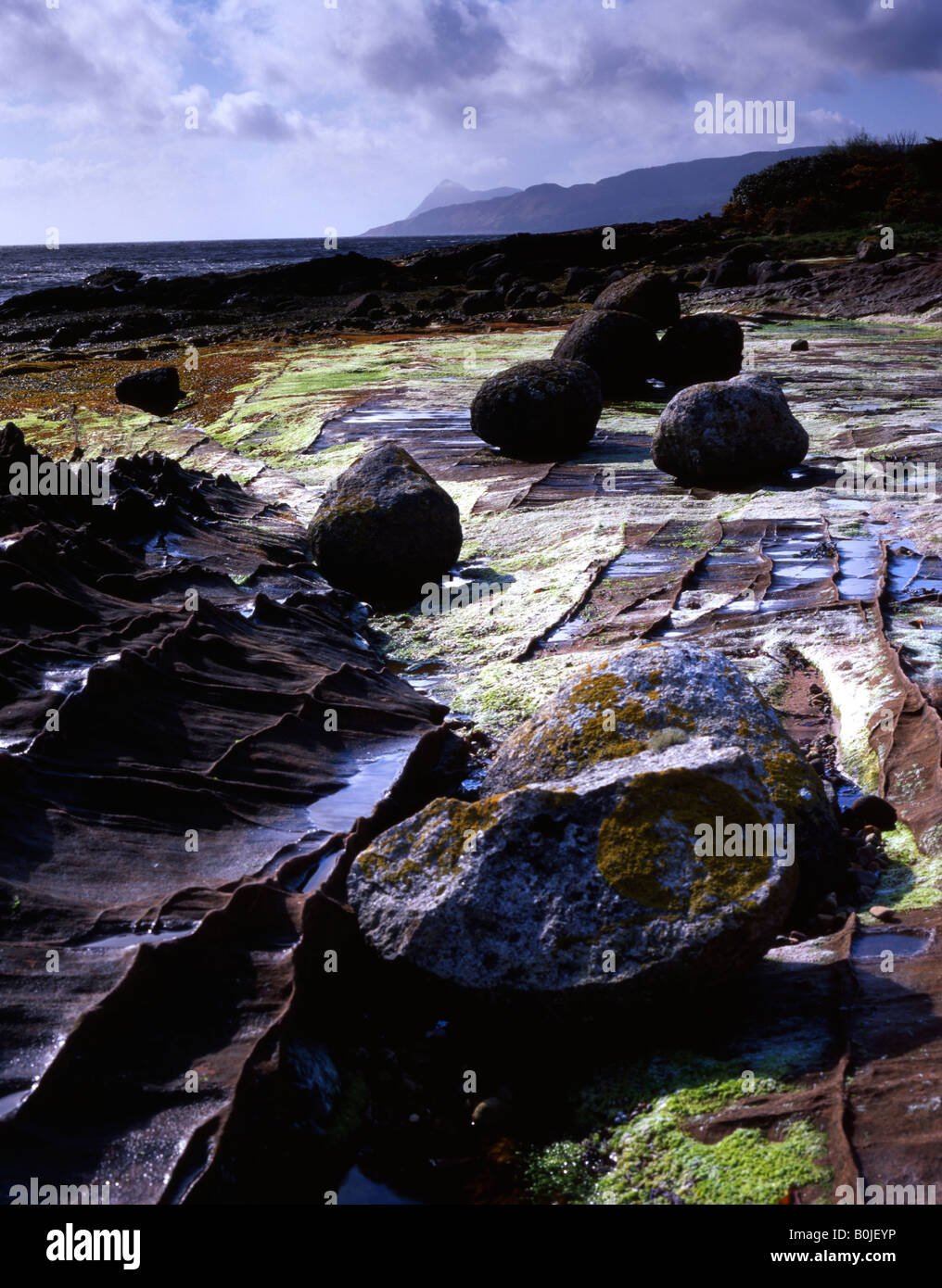 Shore detail, Pirates Cove, Corrie, Arran, Scotland, UK Stock Photo - Alamy