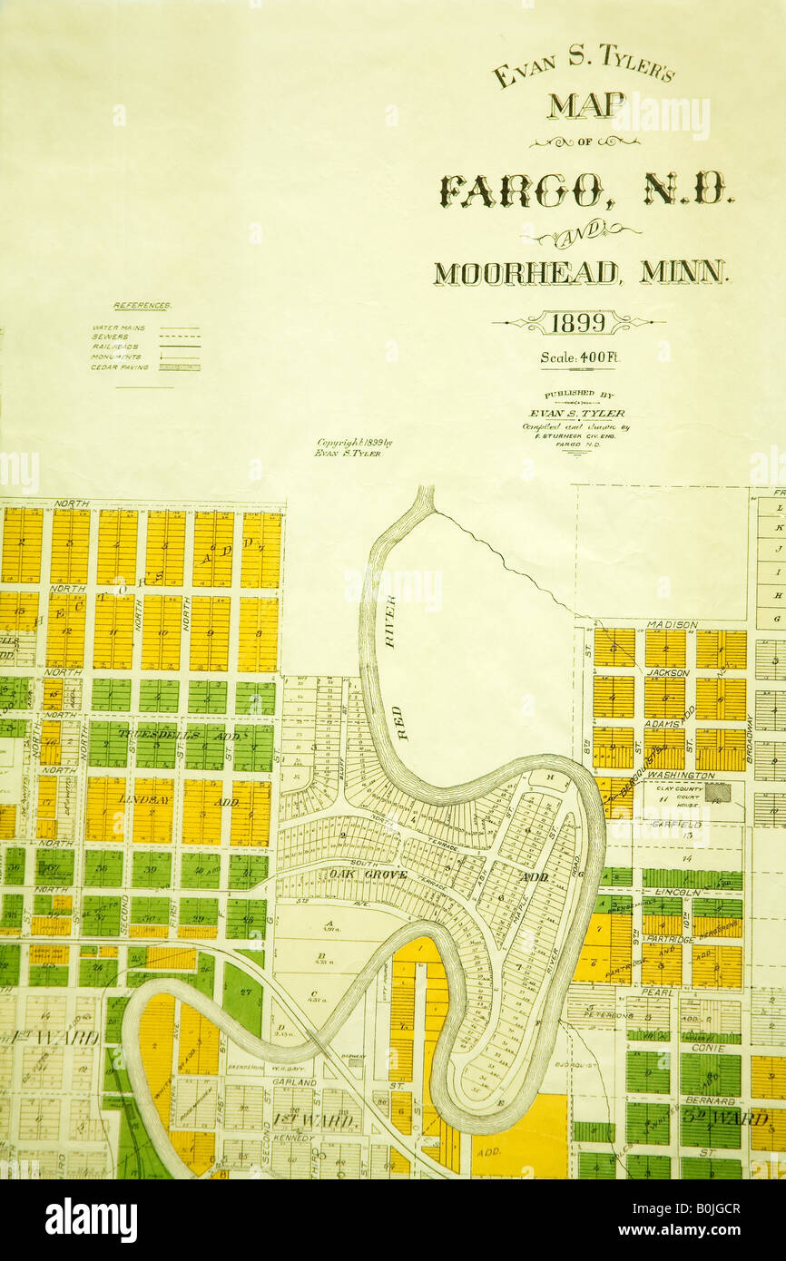 Fargo map hi-res stock photography and images - Alamy