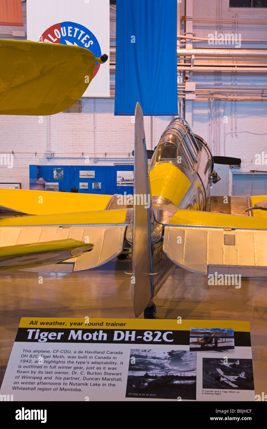 Tiger Moth Plane Western Canada Air Museum Winnipeg Manitoba Canada ...