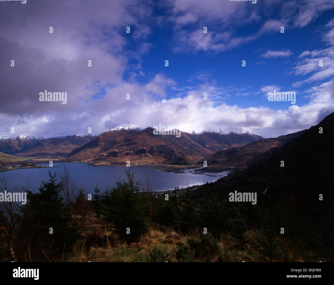 Five sisters of Kintail viewed from Beallach Ratagan, Kintail, Scotland ...