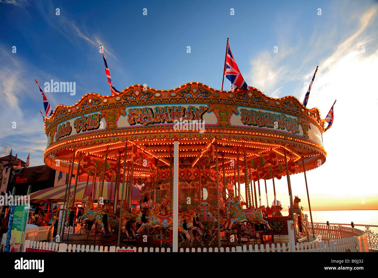 Carousel Horses Funfair Palace Pier Brighton Sussex England Britain UK ...