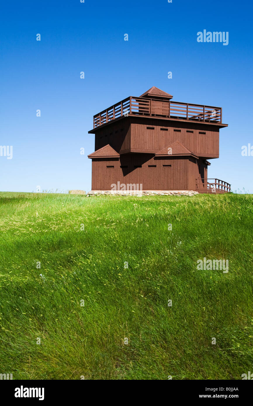 Blockhouse in Fort Lincoln State Park Mandan North Dakota USA Stock ...