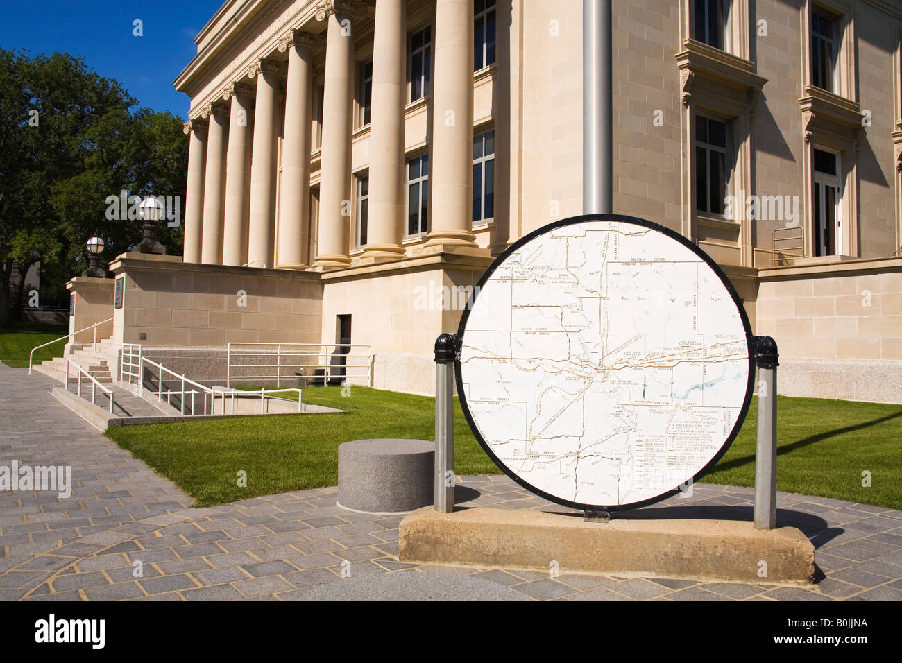 North Dakota Map outside State Library State Capitol Bismarck North ...