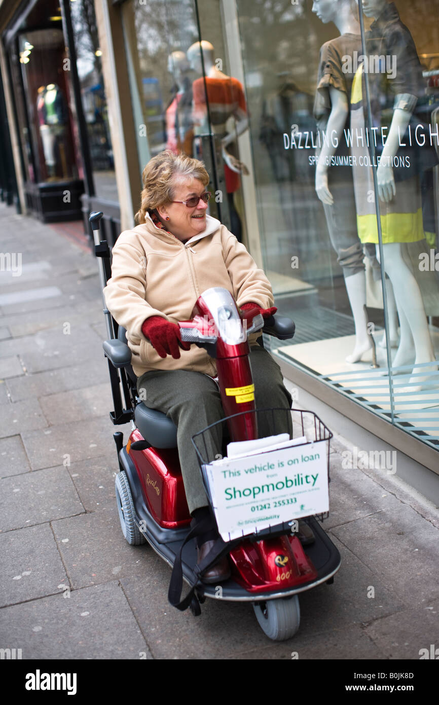 Shopping in mobility scooter hi-res stock photography and images - Alamy