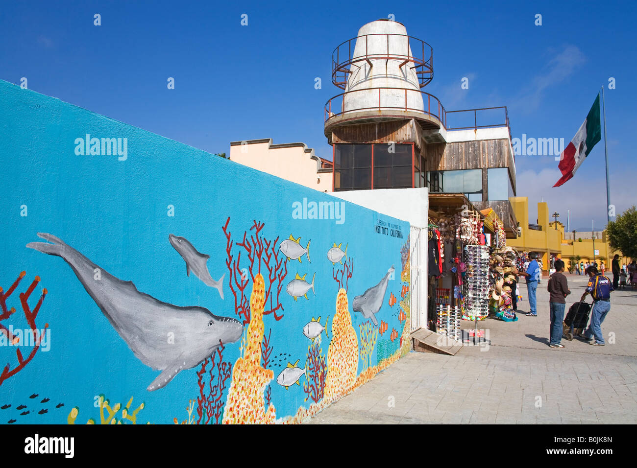 Boardwalk mural store Ensenada City Baja California Mexico Stock Photo ...
