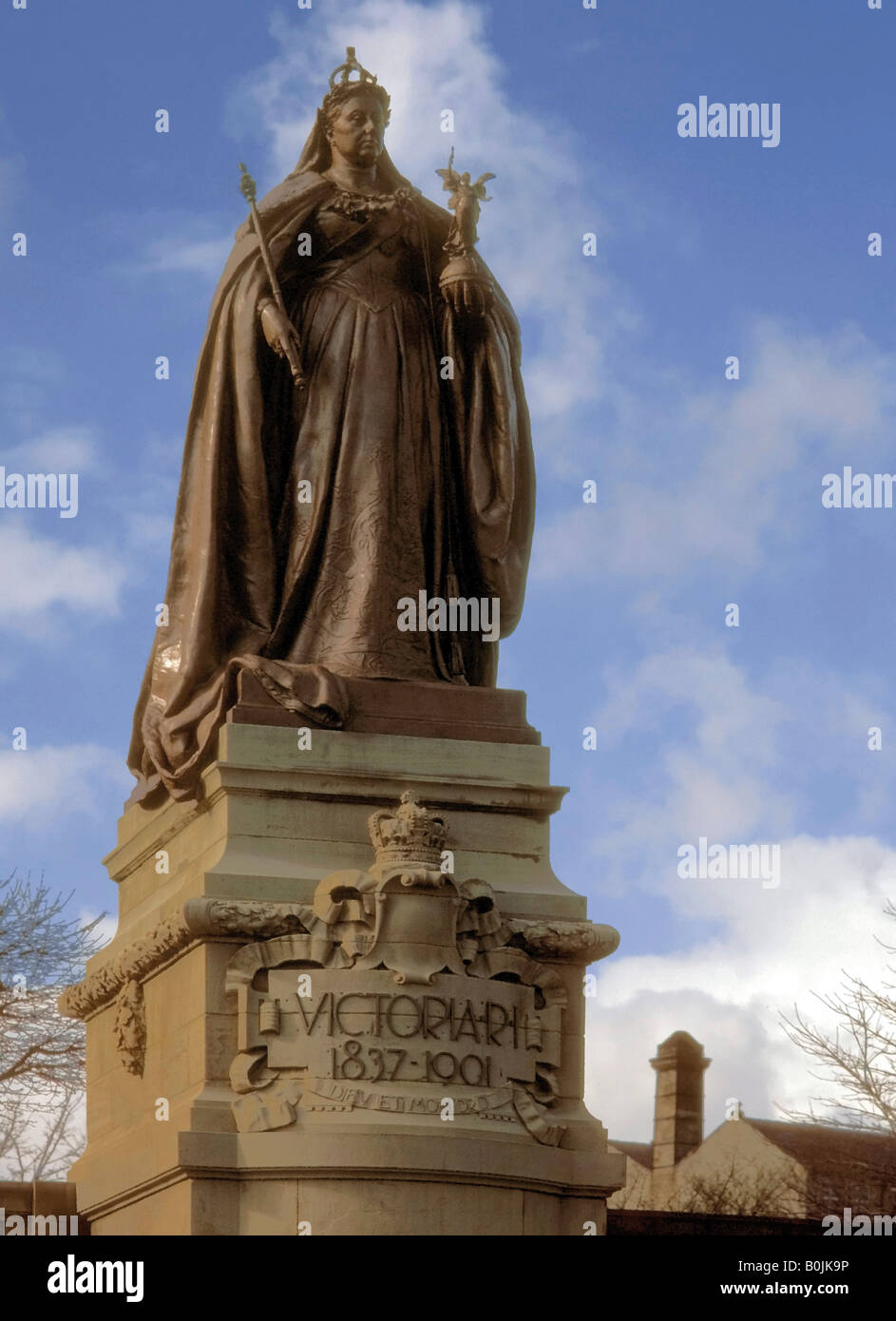 england yorkshire BRADFORD town centre statue queen victoria victorian ...
