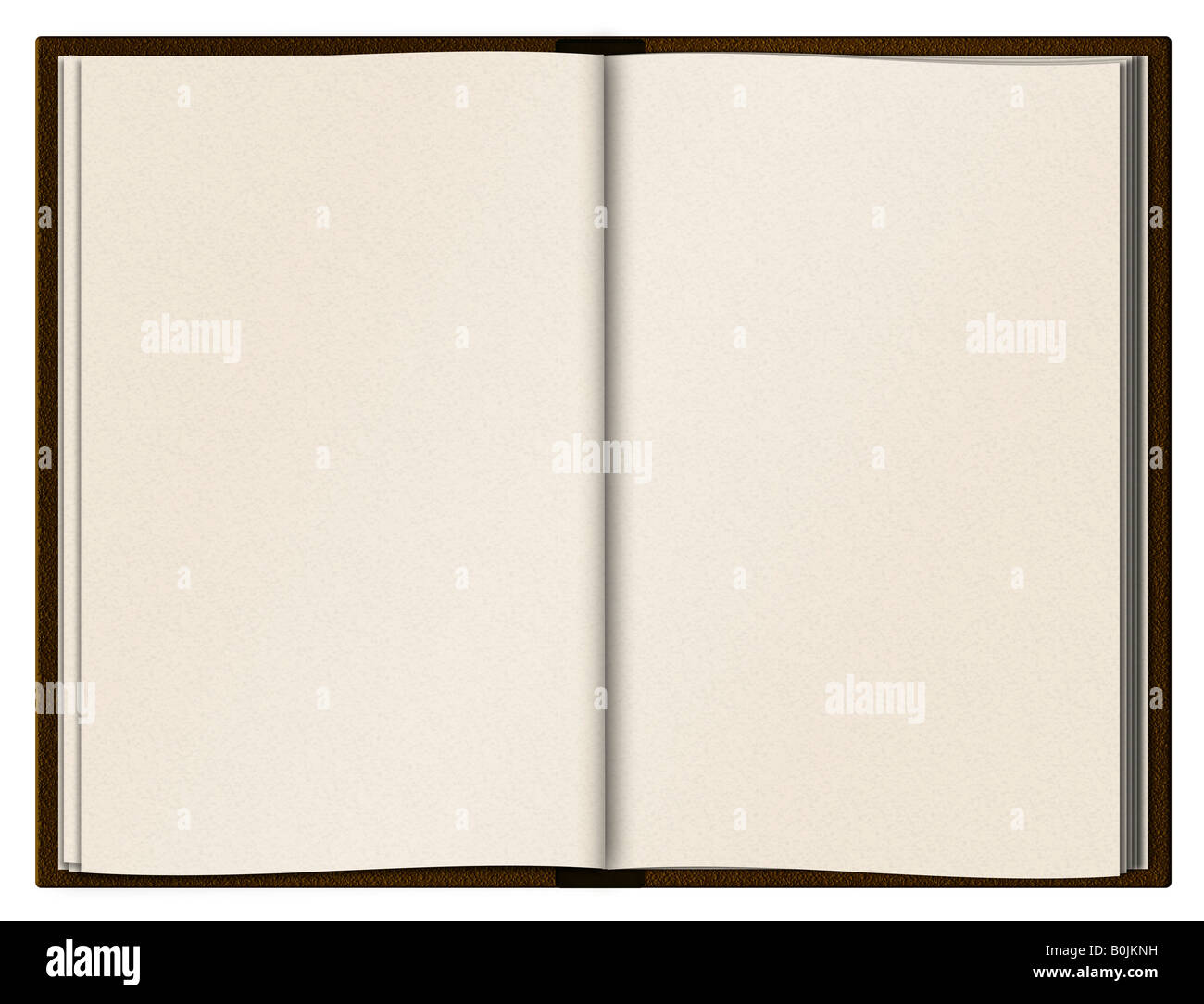 Illustration of open blank book Stock Photo - Alamy