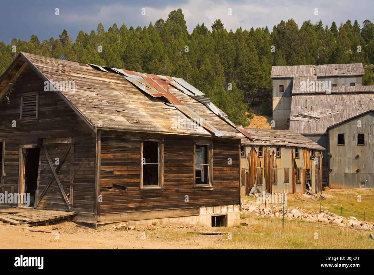 Mine Comet Ghost Town Butte Region Montana USA Stock Photo - Alamy