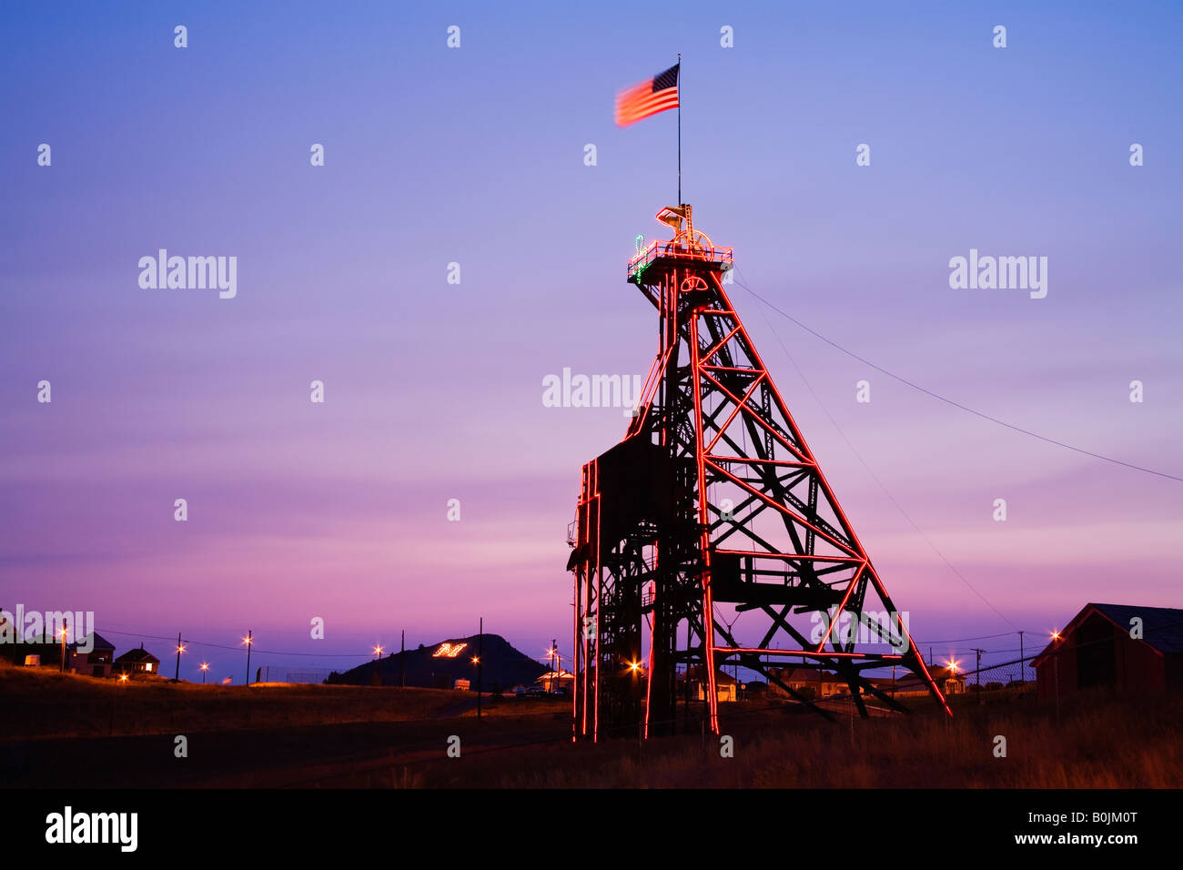 Anselmo Mine Headframe National Historic District Butte Montana USA ...