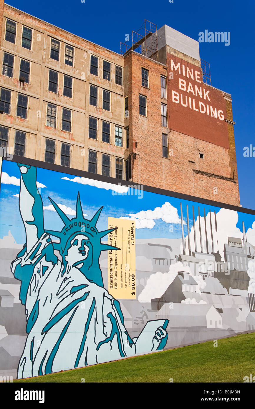 Mural by Richard Hansen on Mine Bank Building National Historic ...