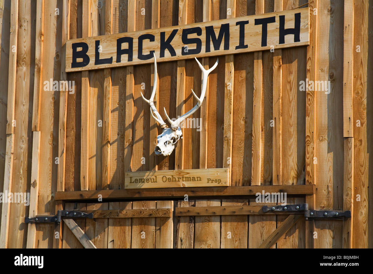 Blacksmith in Powell County Museum City of Deerlodge Montana USA Stock ...