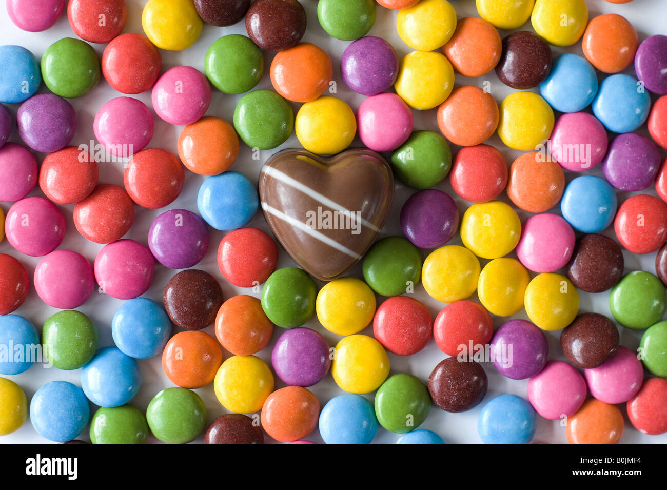 Smarties chocolate heart hi-res stock photography and images - Alamy