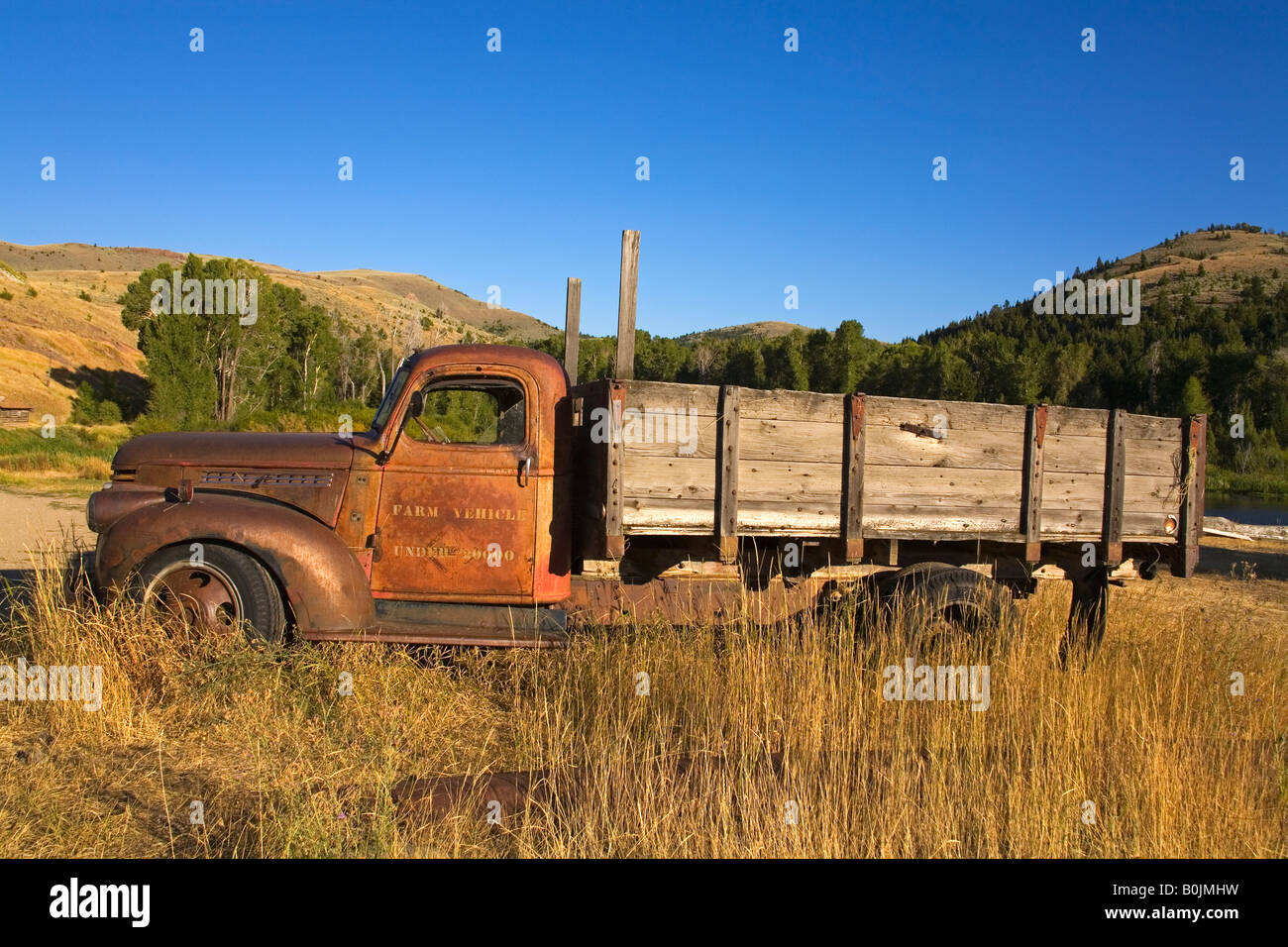 Old Truck Historic Virginia City Bozeman Region Montana USA Stock Photo ...