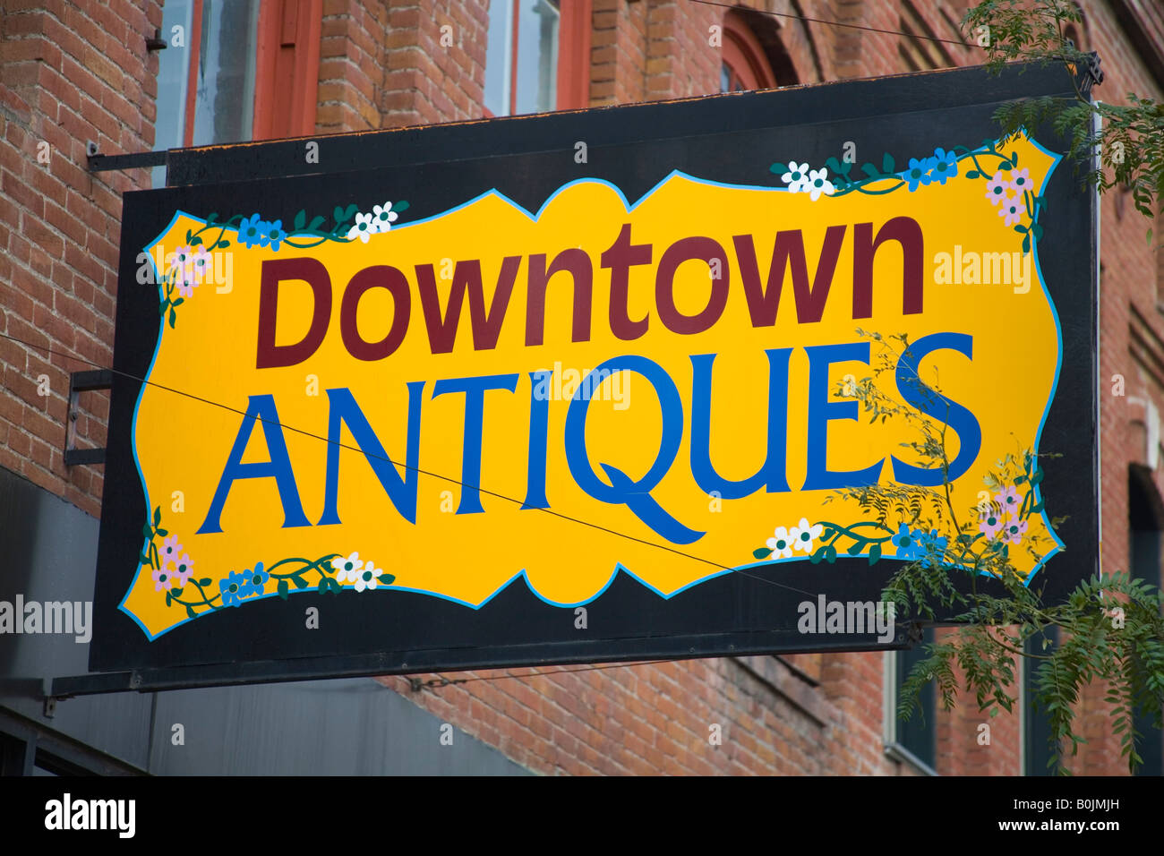 Antique Store Sign Bozeman Montana USA Stock Photo - Alamy