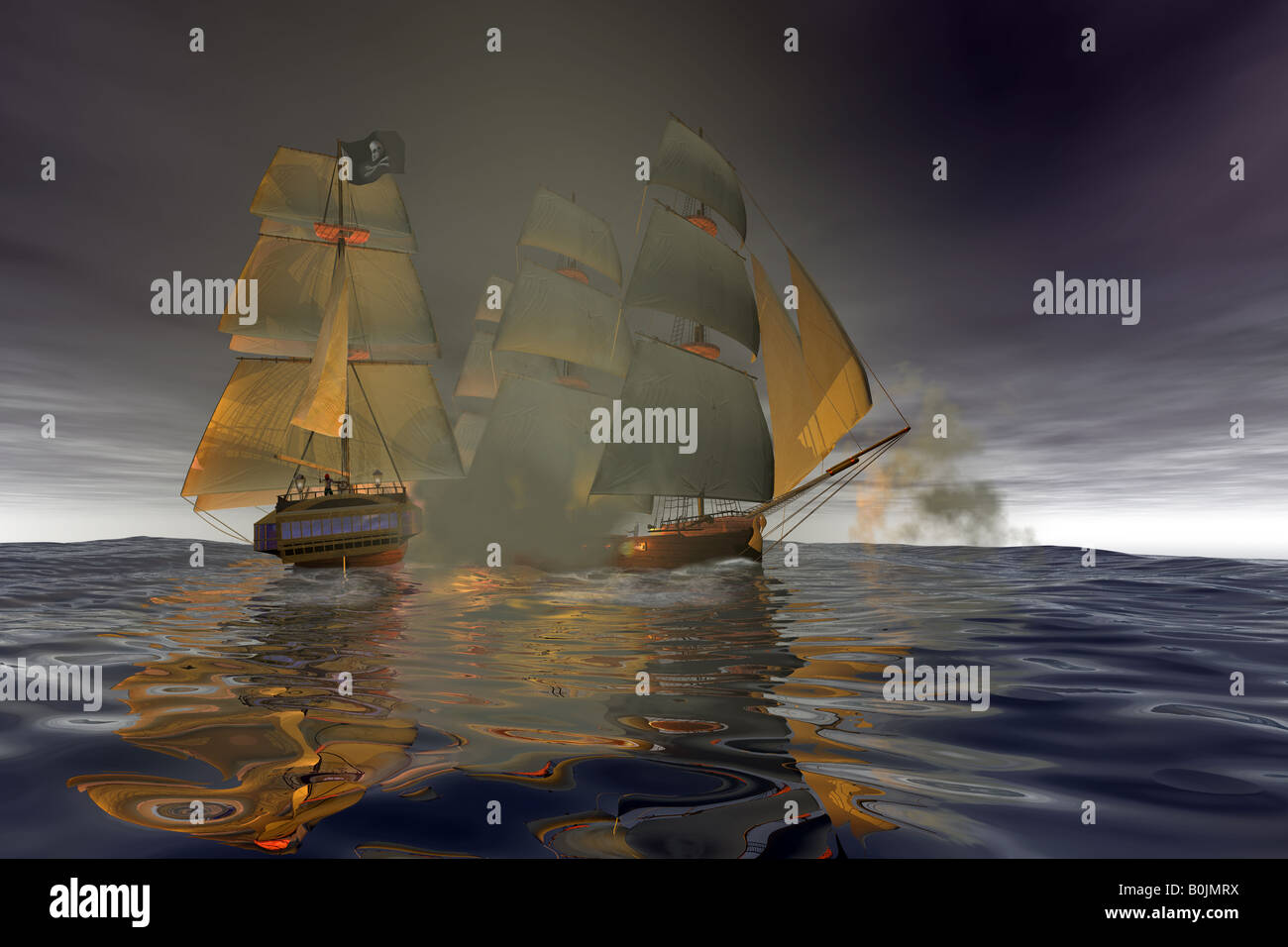 Pirate ship battle hi-res stock photography and images - Alamy