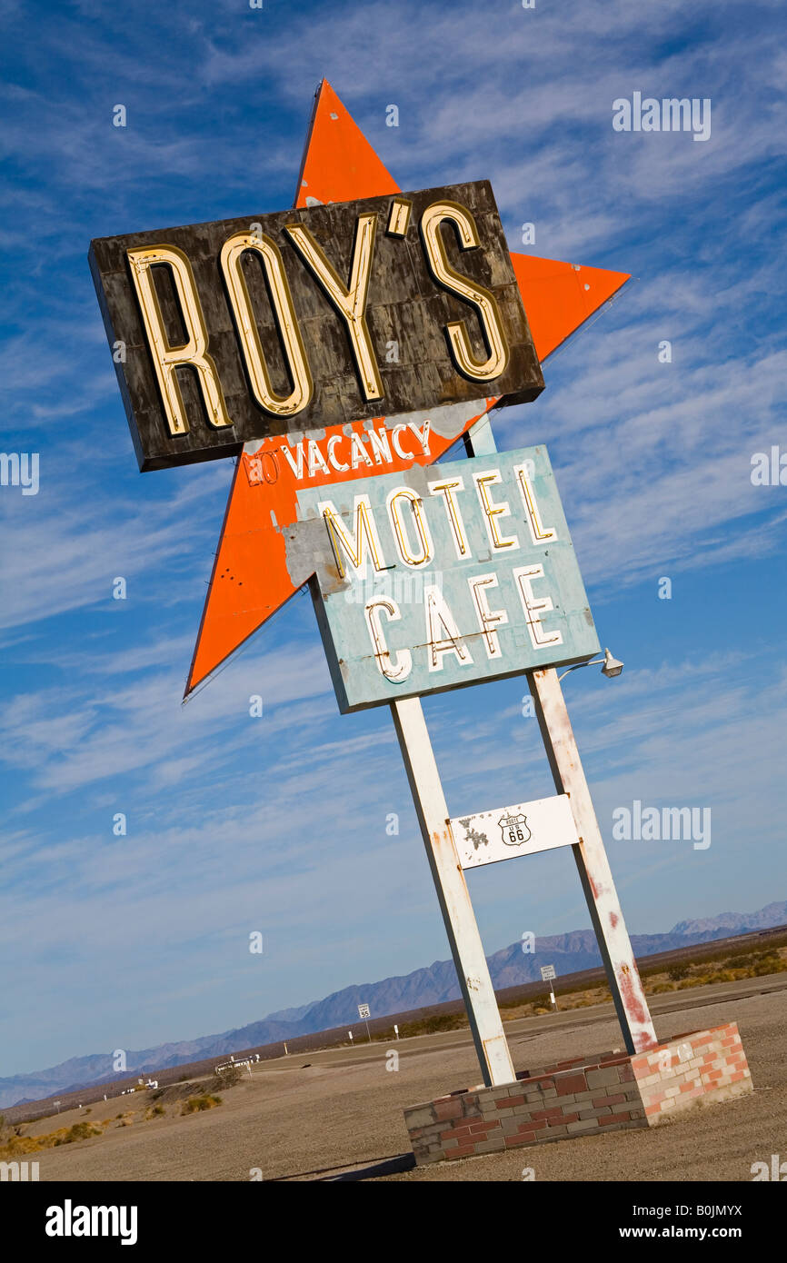 Roy s Cafe Motel Garage Route 66 Amboy California USA Stock Photo - Alamy