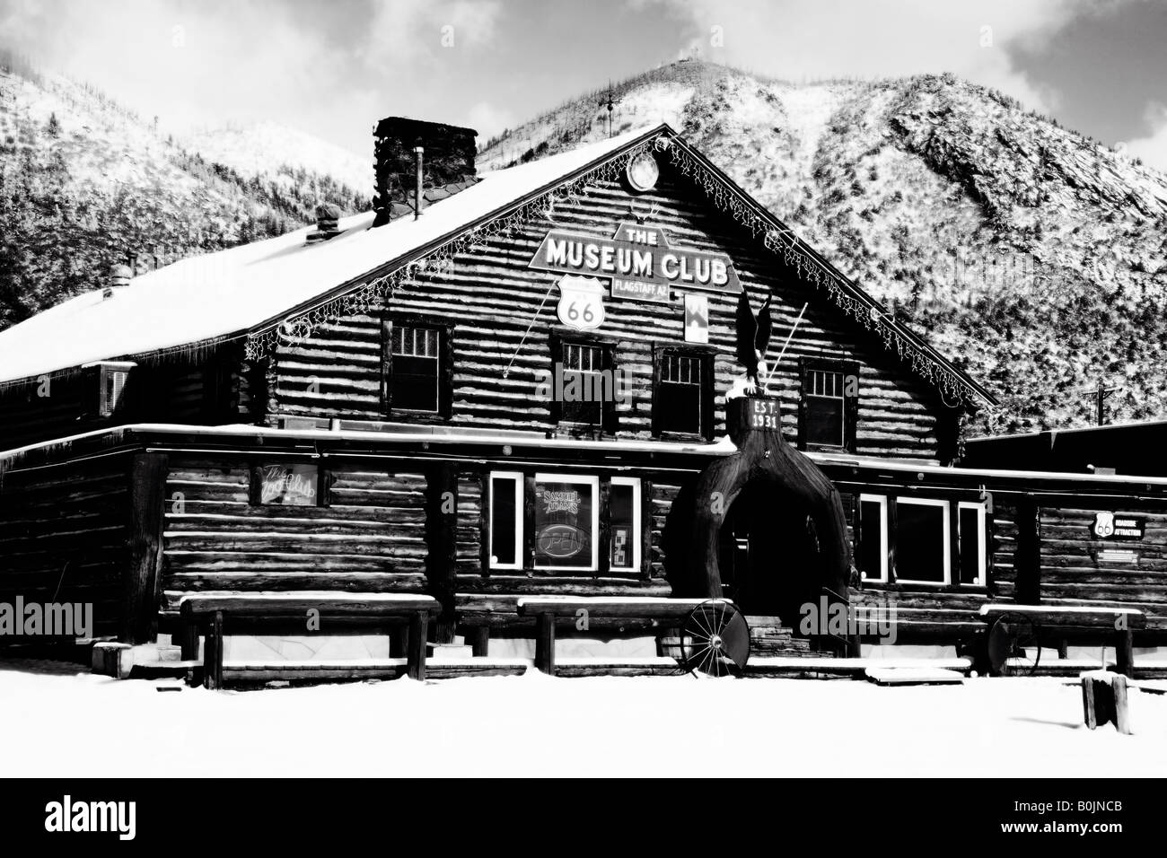 The Museum Club Historic Route 66 Flagstaff Arizona USA Stock Photo - Alamy