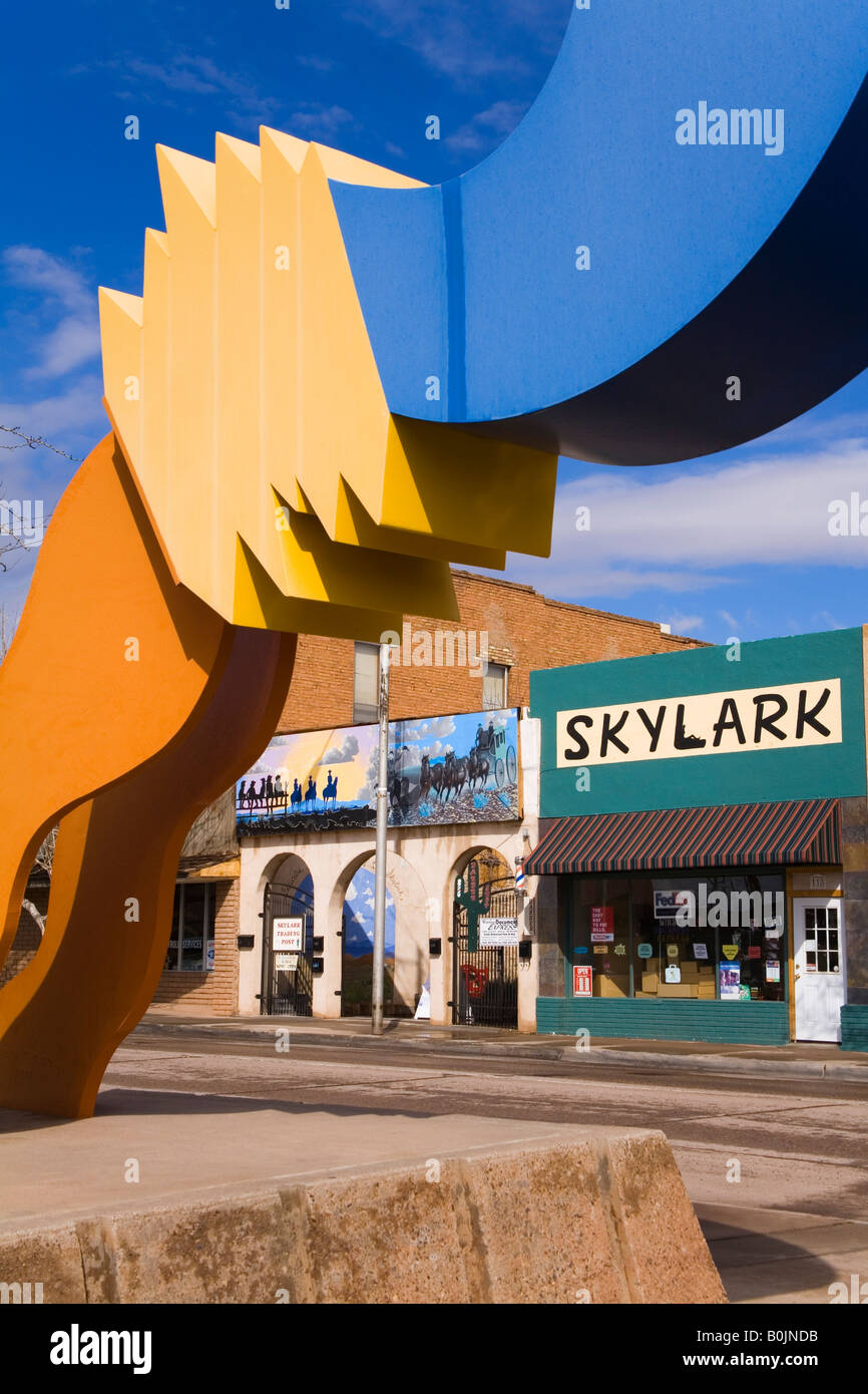 Falling Meteor Sculpture by J Peart Historic Route 66 Winslow Arizona ...