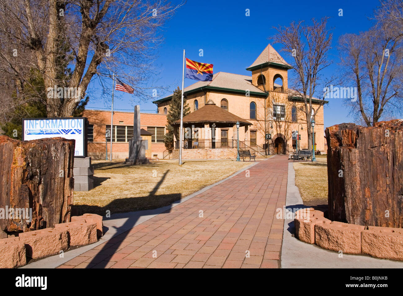 Petrified Wood outside the Navajo County Museum Holbrook City Route 66 ...