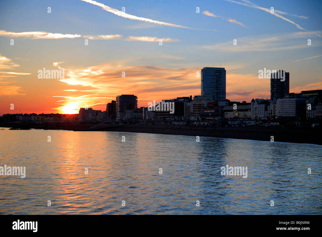 Dramatic Sunset clouds over Promenade Brighton Sussex England Britain ...
