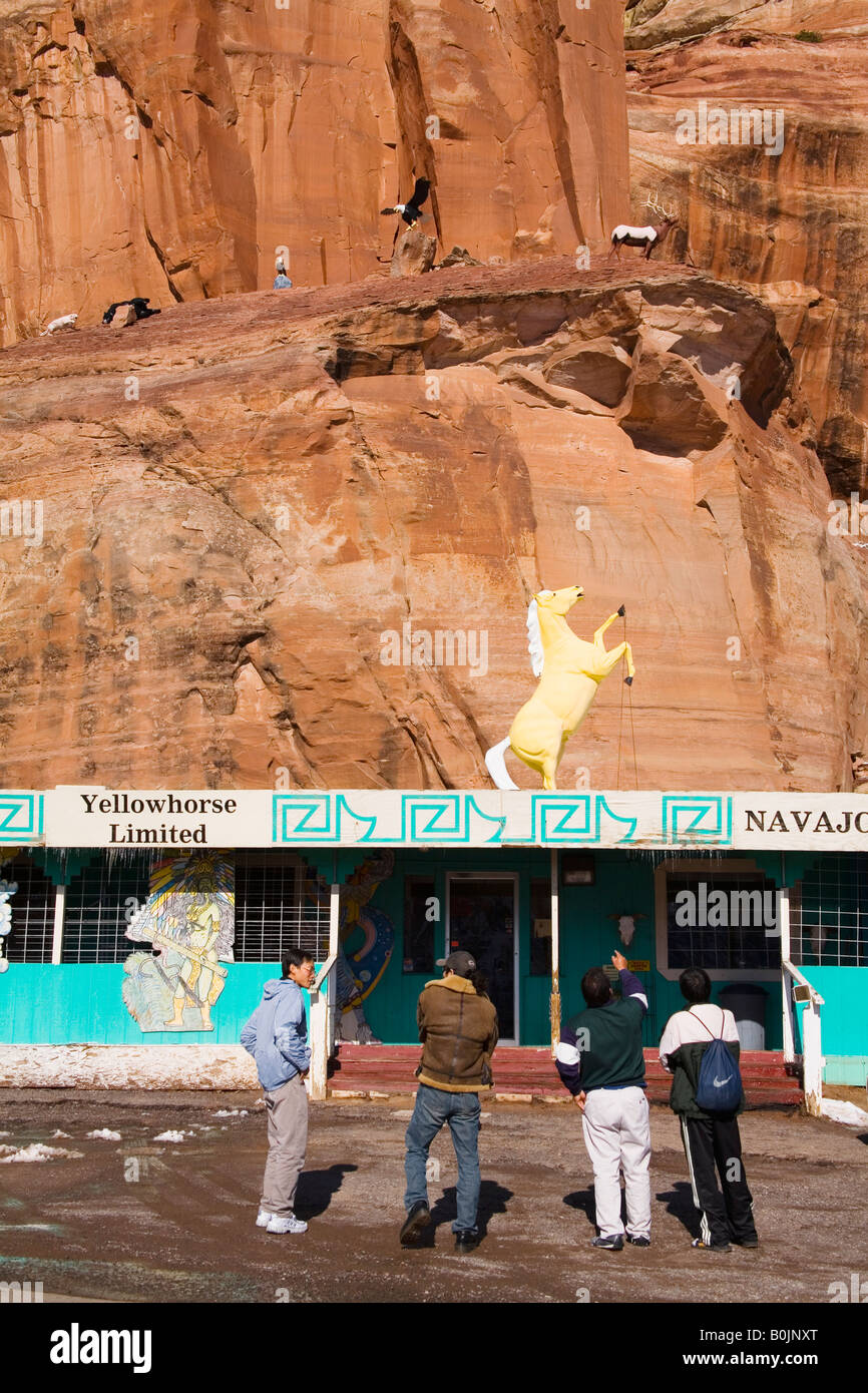Yellow Horse Trading Post Lupton Route 66 Arizona USA Stock Photo - Alamy