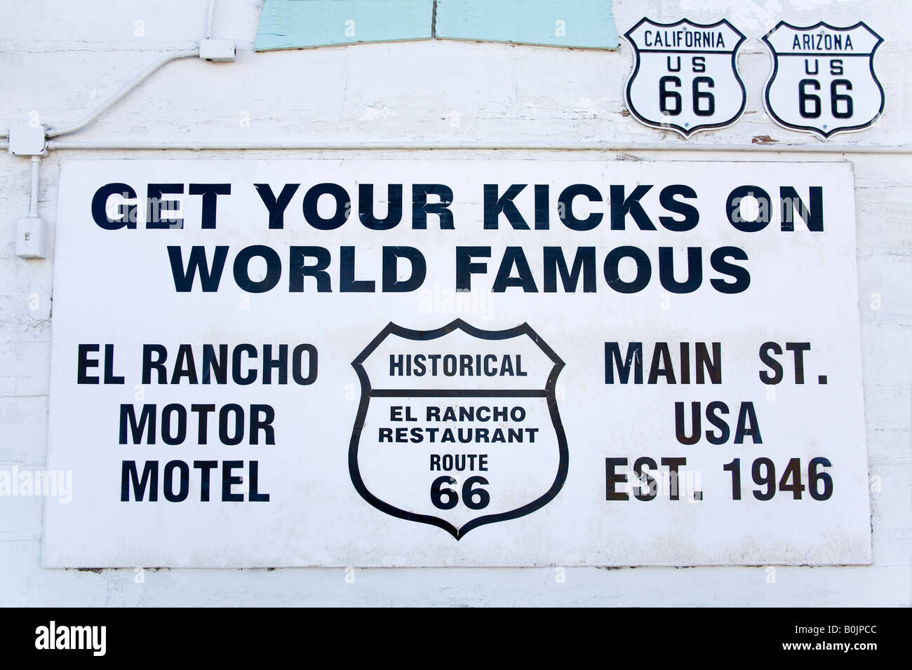 Historic El Rancho Motel Route 66 Barstow California USA Stock Photo ...