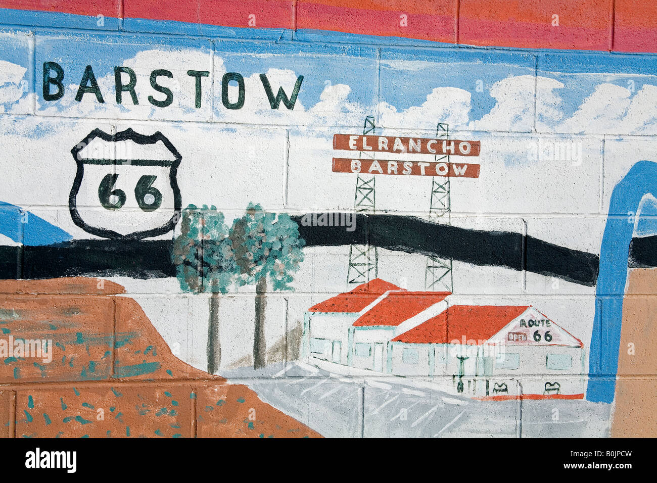 Historic El Rancho Motel Route 66 Barstow California USA Stock Photo ...