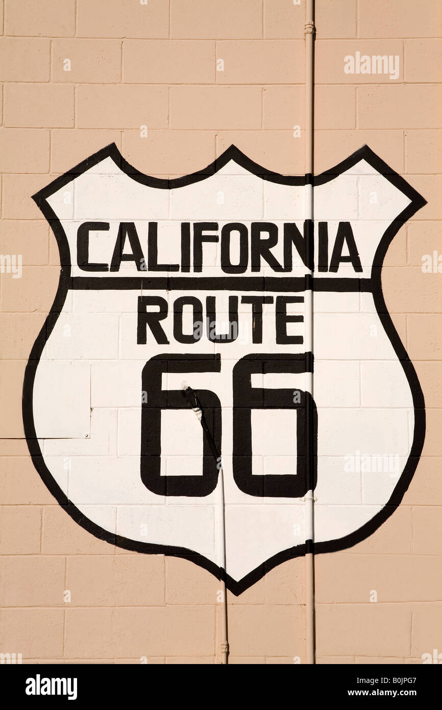 Sign on Historic Route 66 San Bernardino City California USA Stock ...
